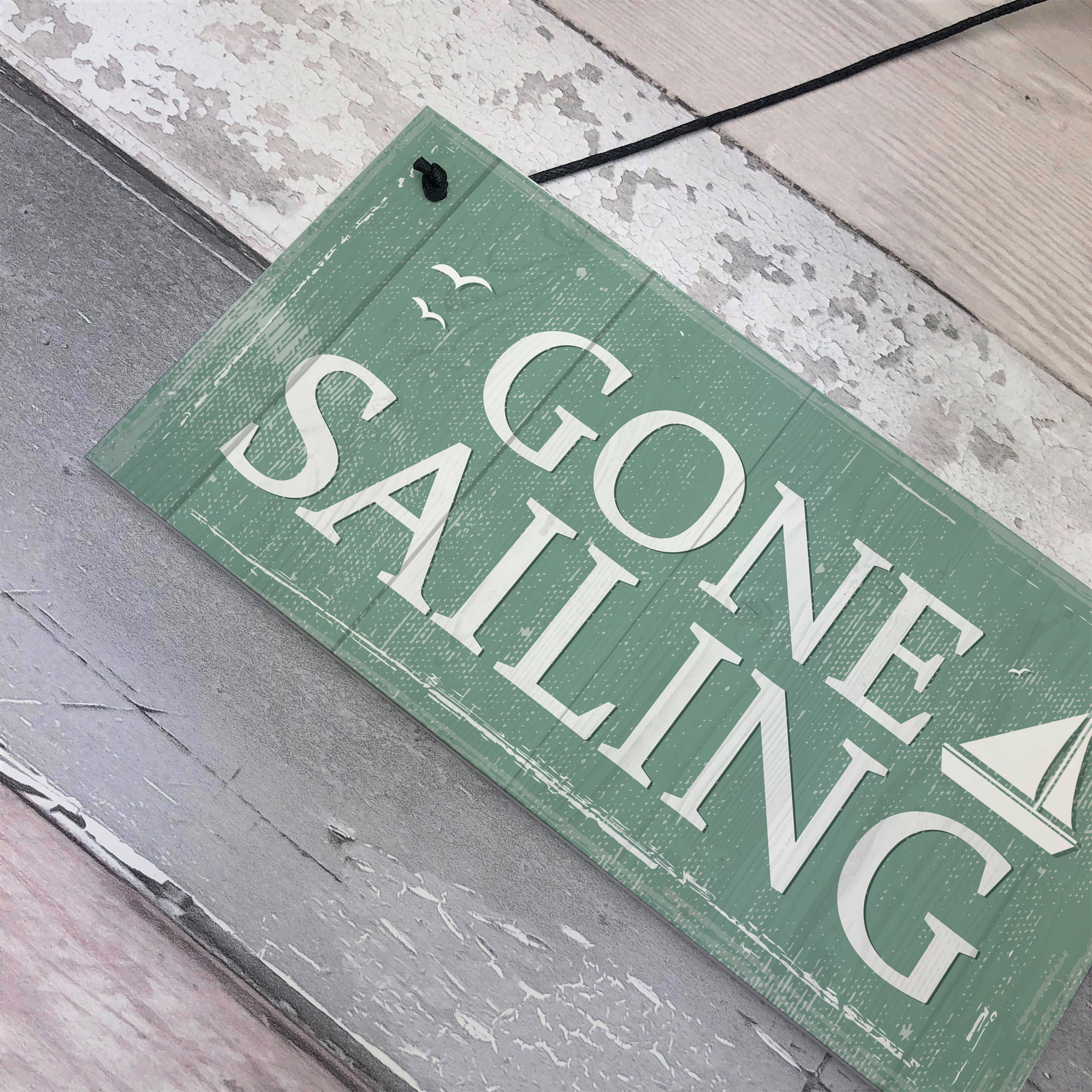 Gone Sailing Hanging Plaques Nautical Decor Beach Seaside Chic Home ...
