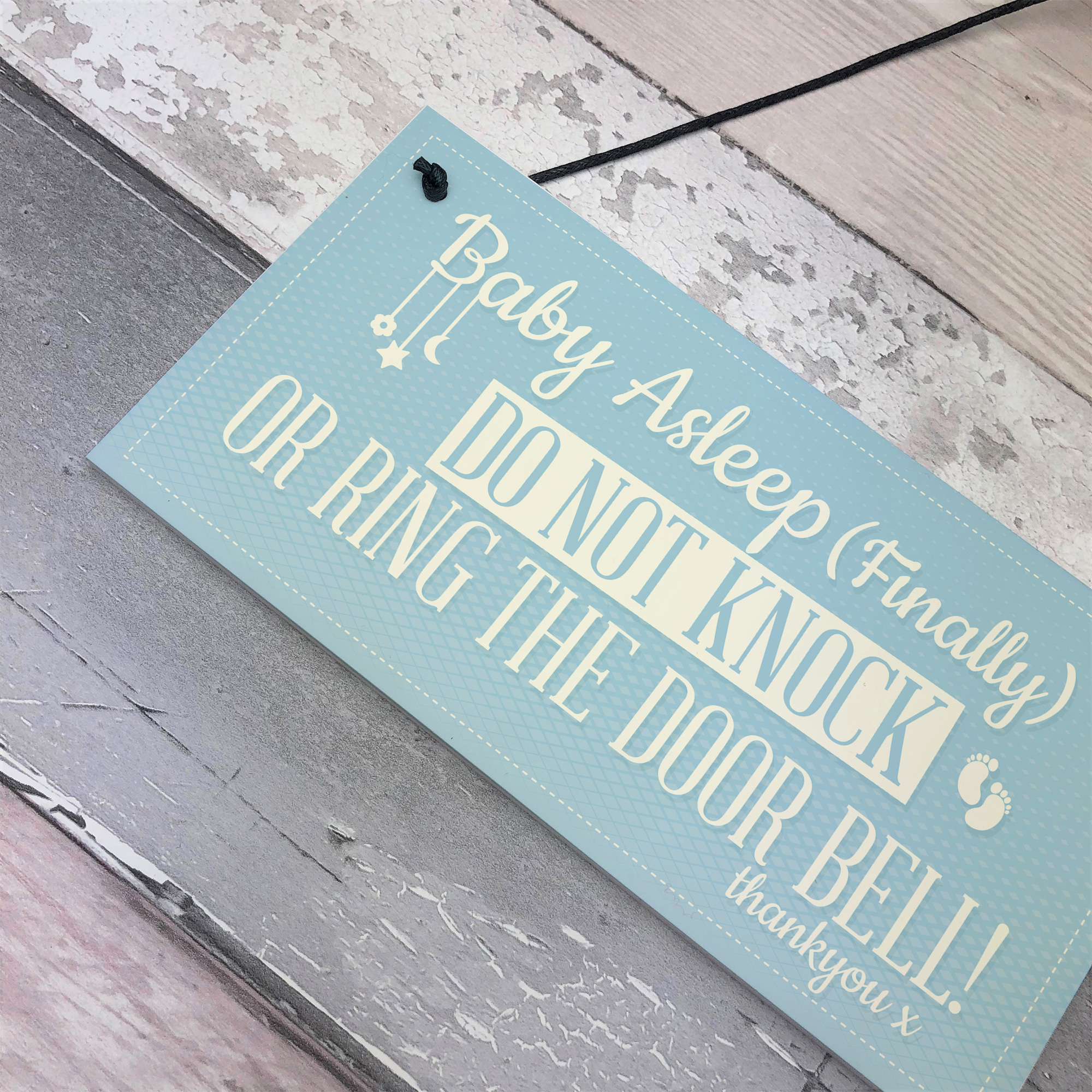 Baby Asleep Bedroom Door Sign Baby Sleeping New Born Mum Sign Plaque ...