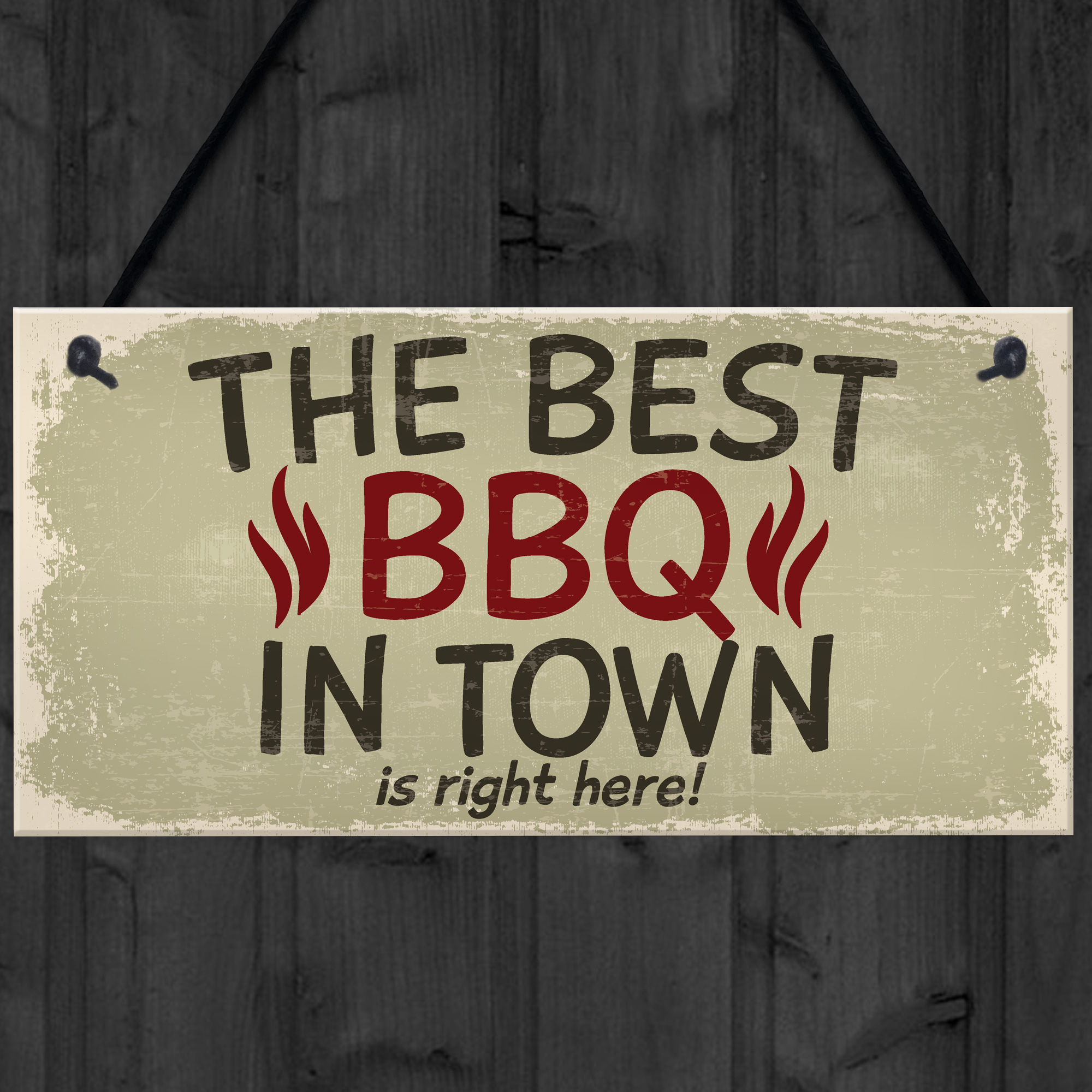 Best BBQ Pit Hanging Garden Sign Barbeque Shed SummerHouse Plaque Gift ...