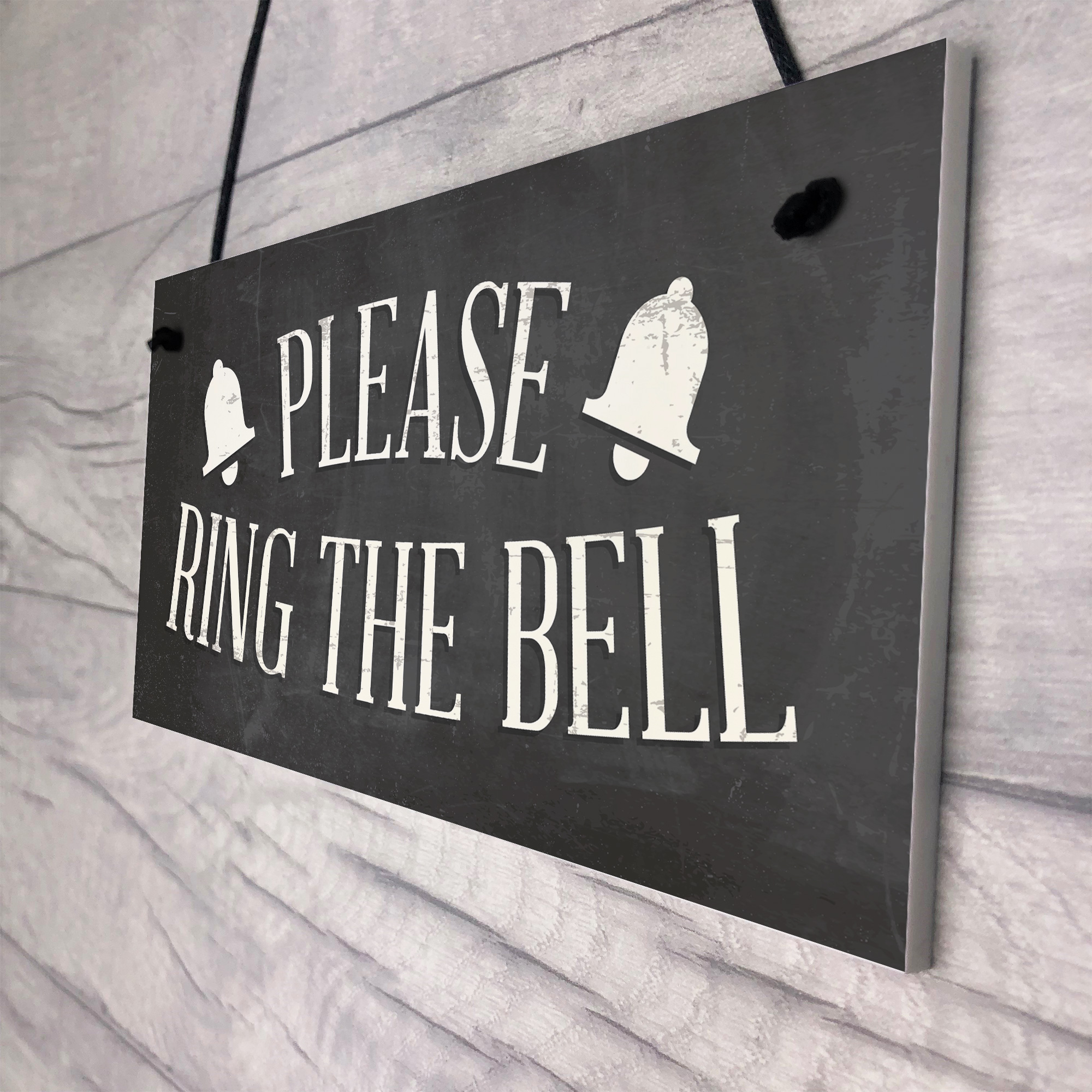 PLEASE RING THE BELL House Door Hanging Plaque Garden Home Decor Sign ...