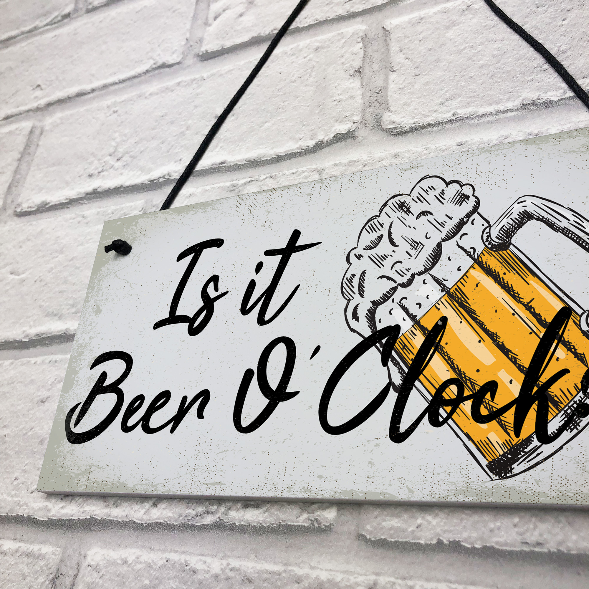 Beer Signs Beer O'Clock Hanging Garden Shed Sign Wall Pub Bar Plaque ...