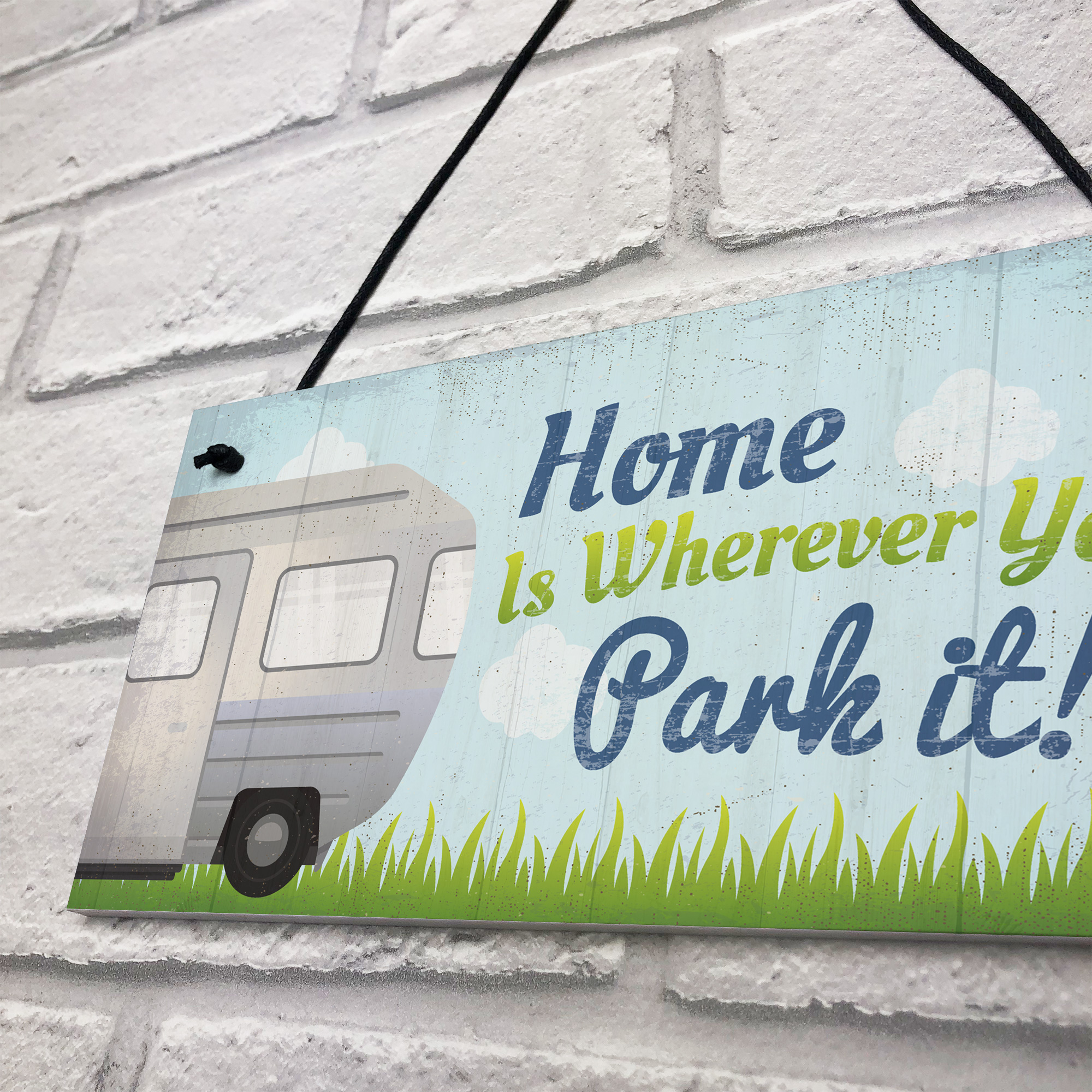 Caravan Home Novelty Camping Camper Plaque Sign Motorhome Gift Hanging ...