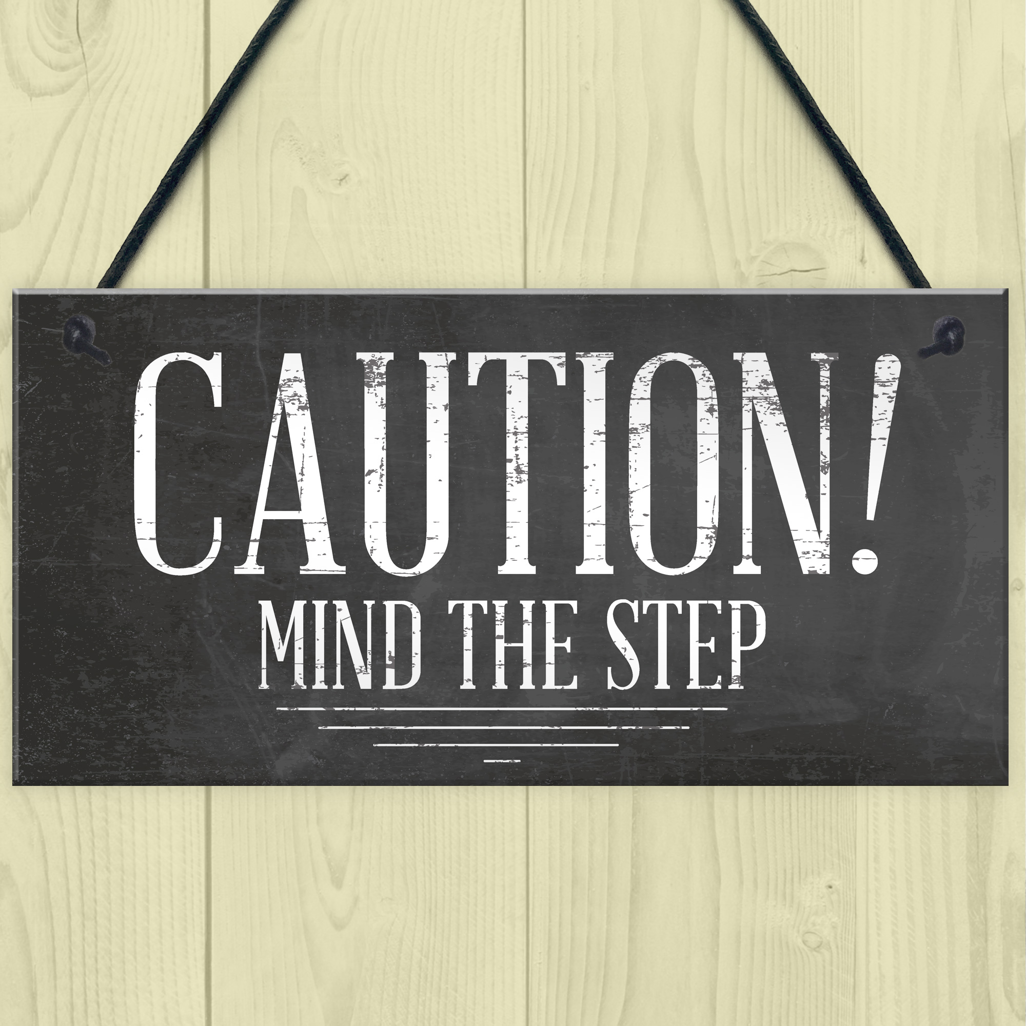 Mind The Step Sign Warning Caution Health & Safety Hanging Door Wall ...