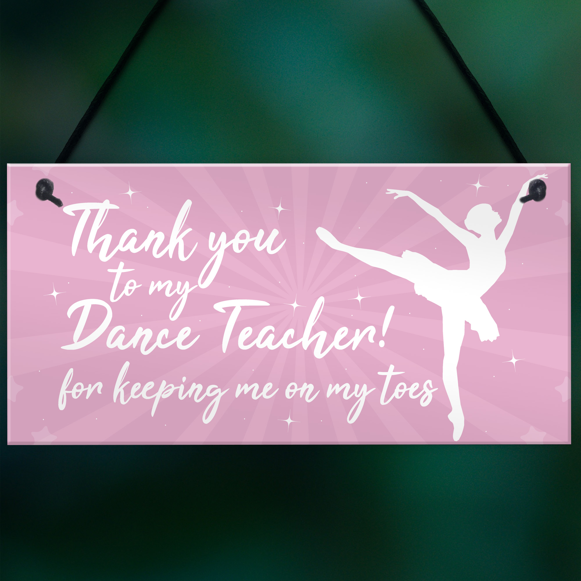 Thank You Dance Teacher Gift Hanging Plaque Goodbye Gift For Her ...