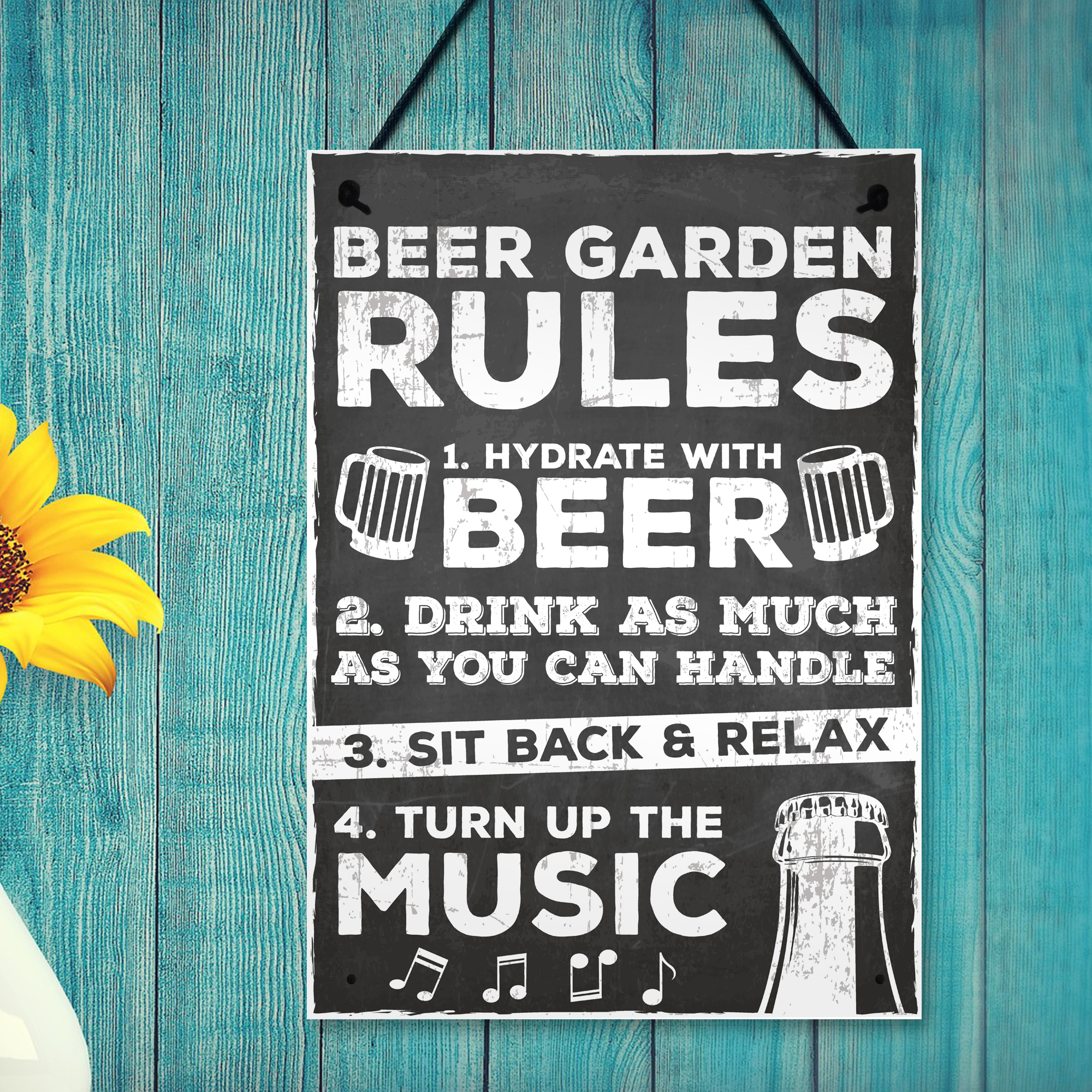 Beer Garden Sign Hanging Wall Pub Garden Shed Plaques Alcohol ...