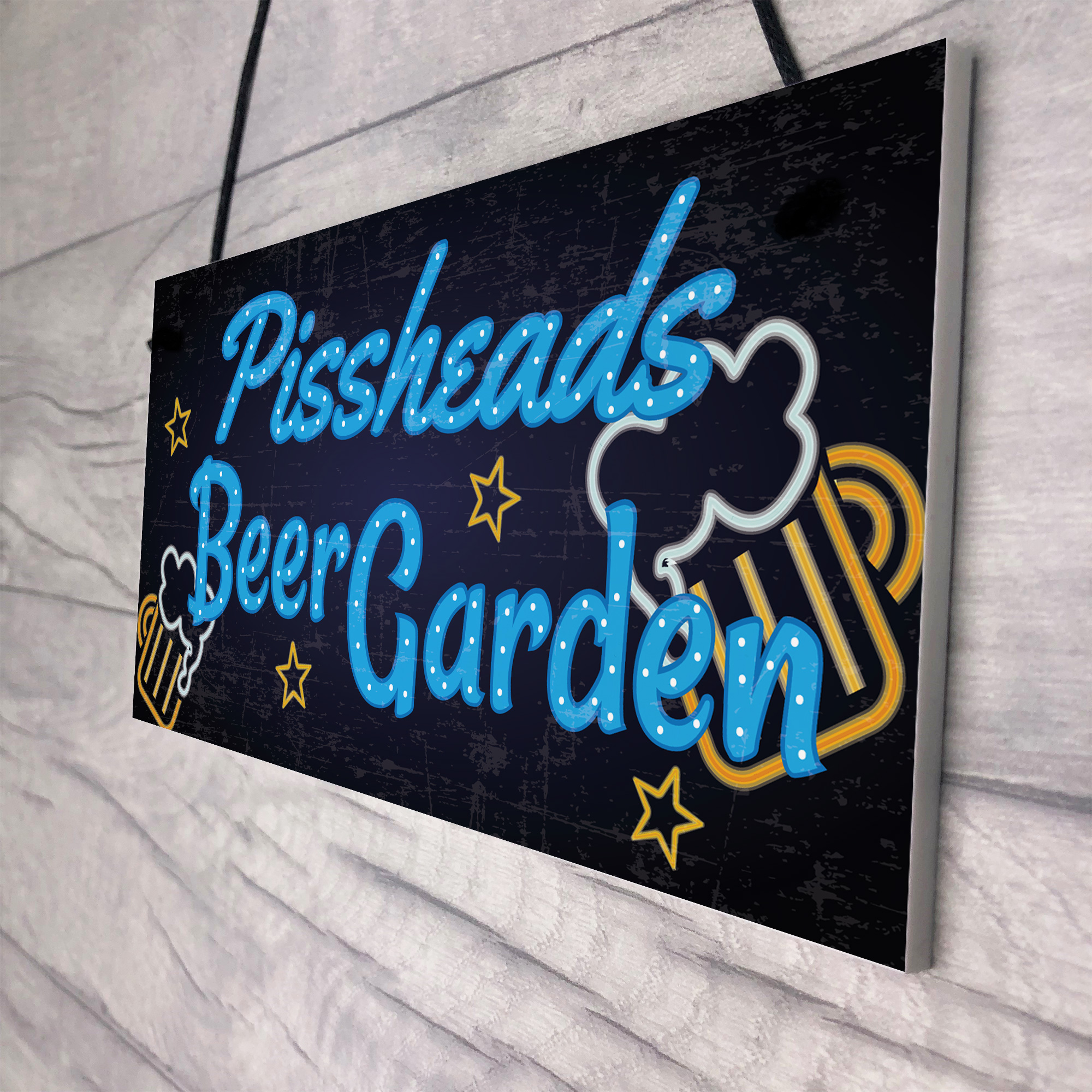 Beer Garden BAR Sign Funny Garden Shed Plaque Pub Man Cave Sign ...