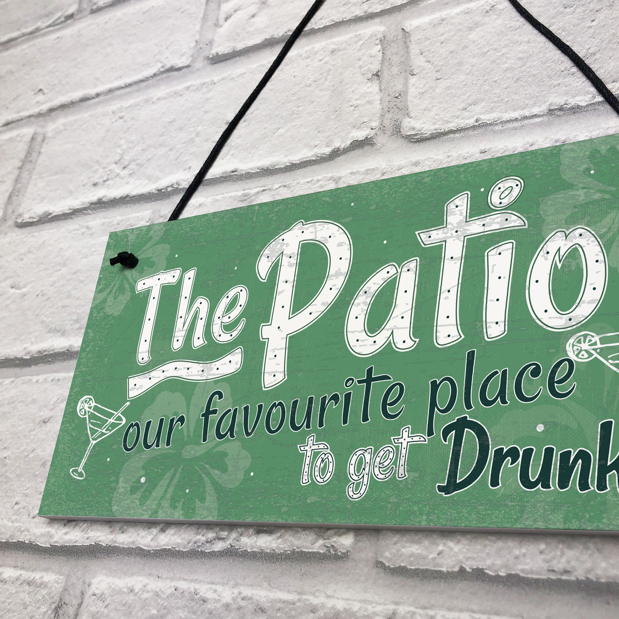Funny Garden Patio Sign Alcohol Hanging Plaque Door Shed Home Novelty ...