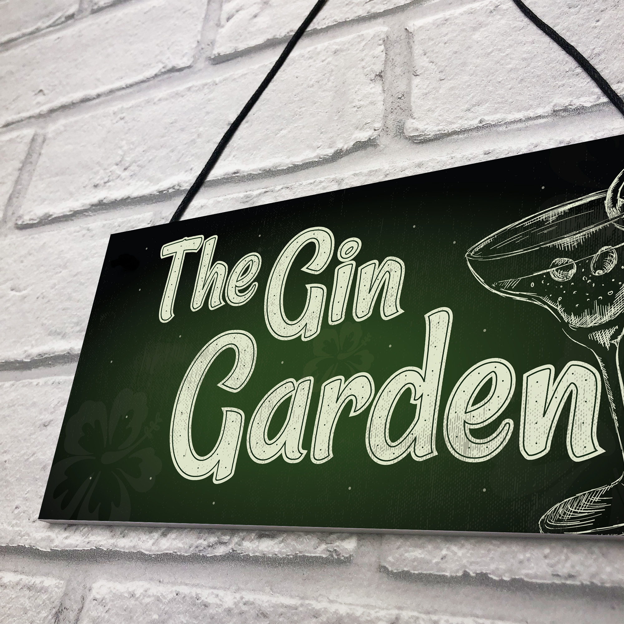 The Gin Garden Gin & Tonic Alcohol Sign Garden Shed Home Bar Pub ...