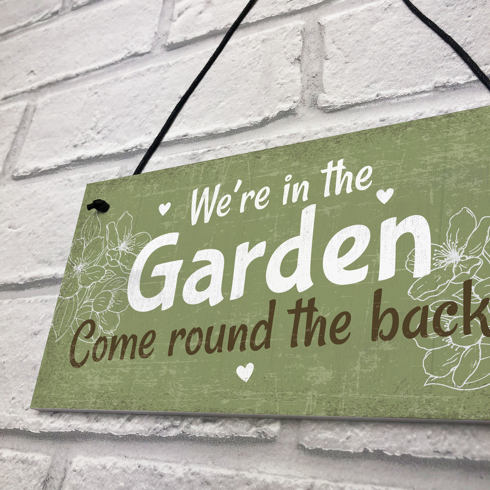 Were In The Garden Front Door Plaque Summer House Shed Sign Mum Nan ...