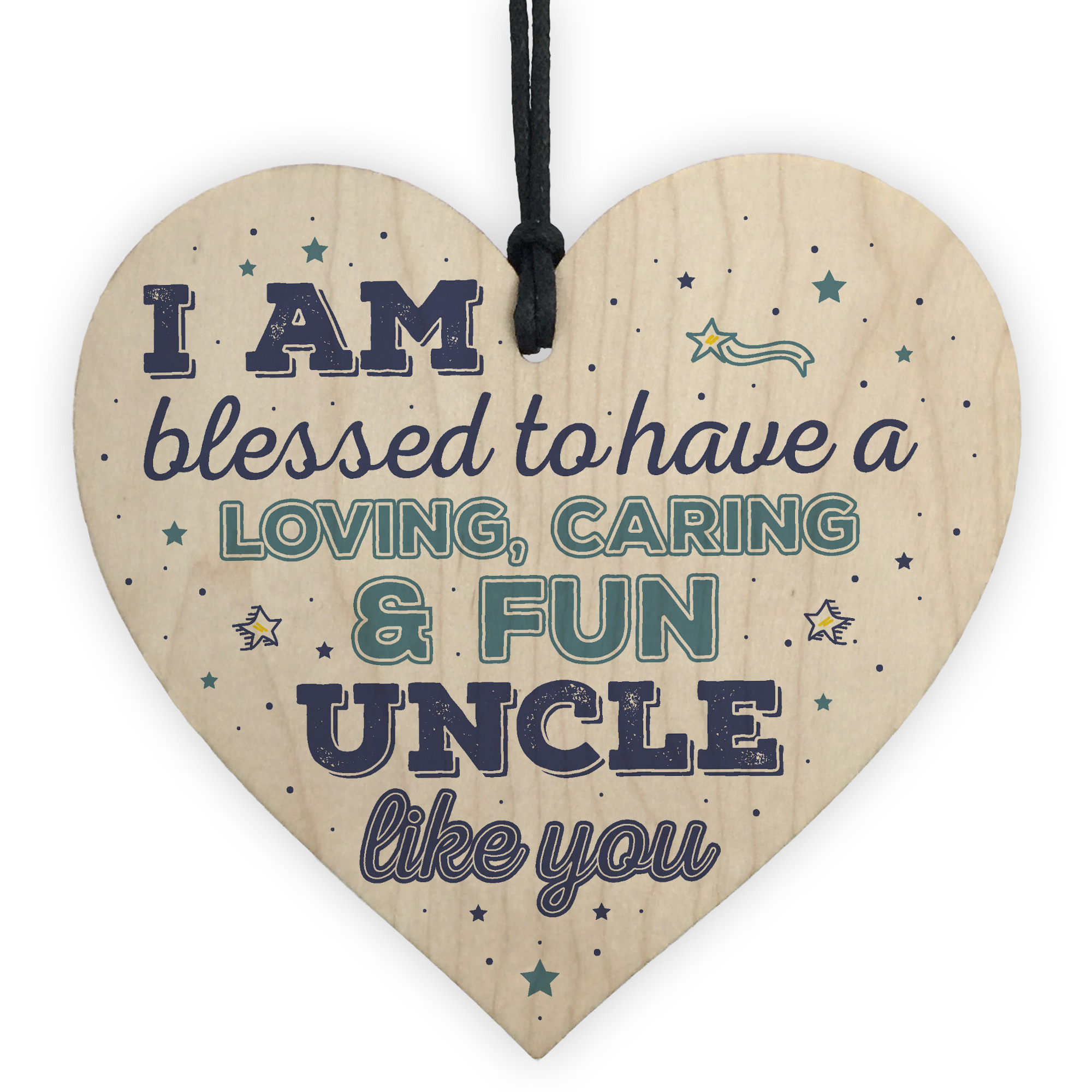 Uncle Gifts Birthday Friendship Sign Wood Heart Plaque Keepsake Thank ...