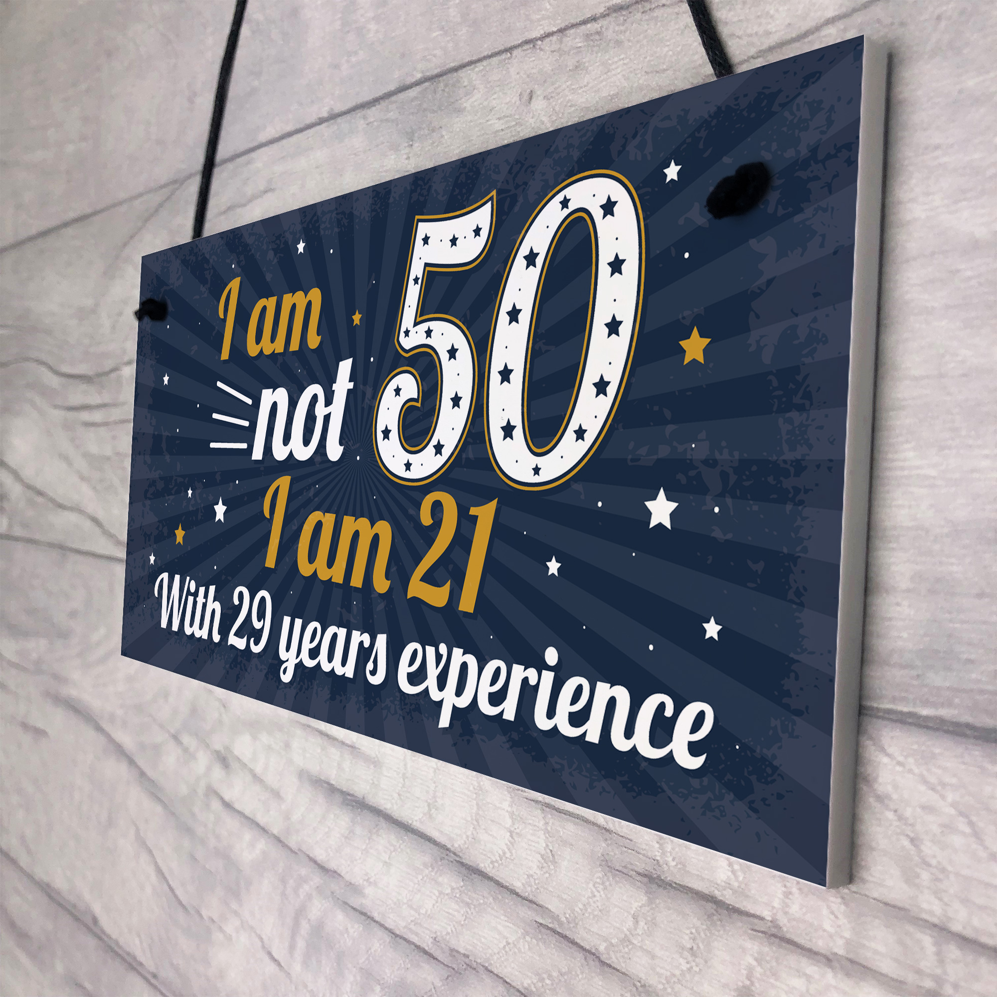 Funny 50th Birthday Gift Hanging Plaque Novelty Friendship Family Mum ...