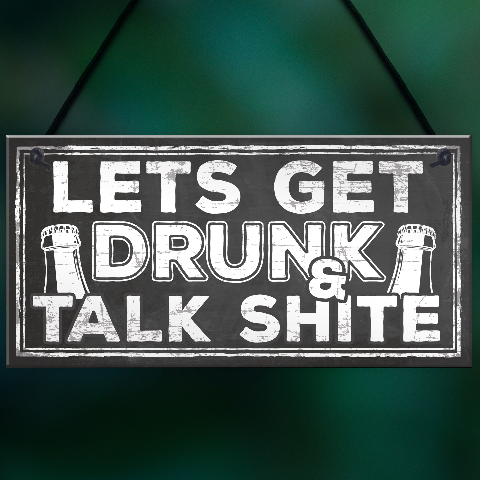 Funny Alcohol Sign Vodka Gin Beer Gifts Man Cave Home Bar Pub Hanging ...