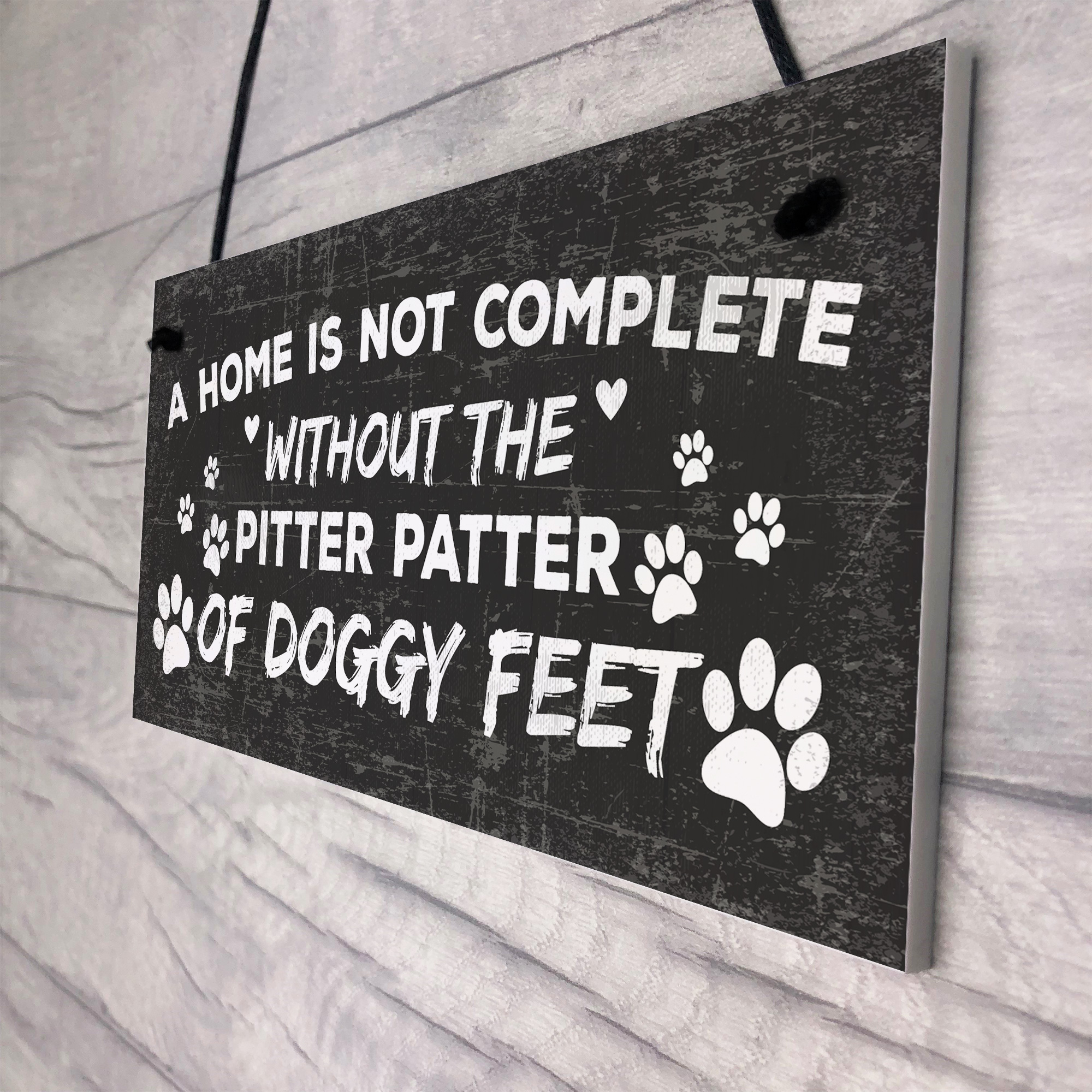 Funny Dog Hanging Plaque Dog House Decor Sign Dog Christmas Presents ...
