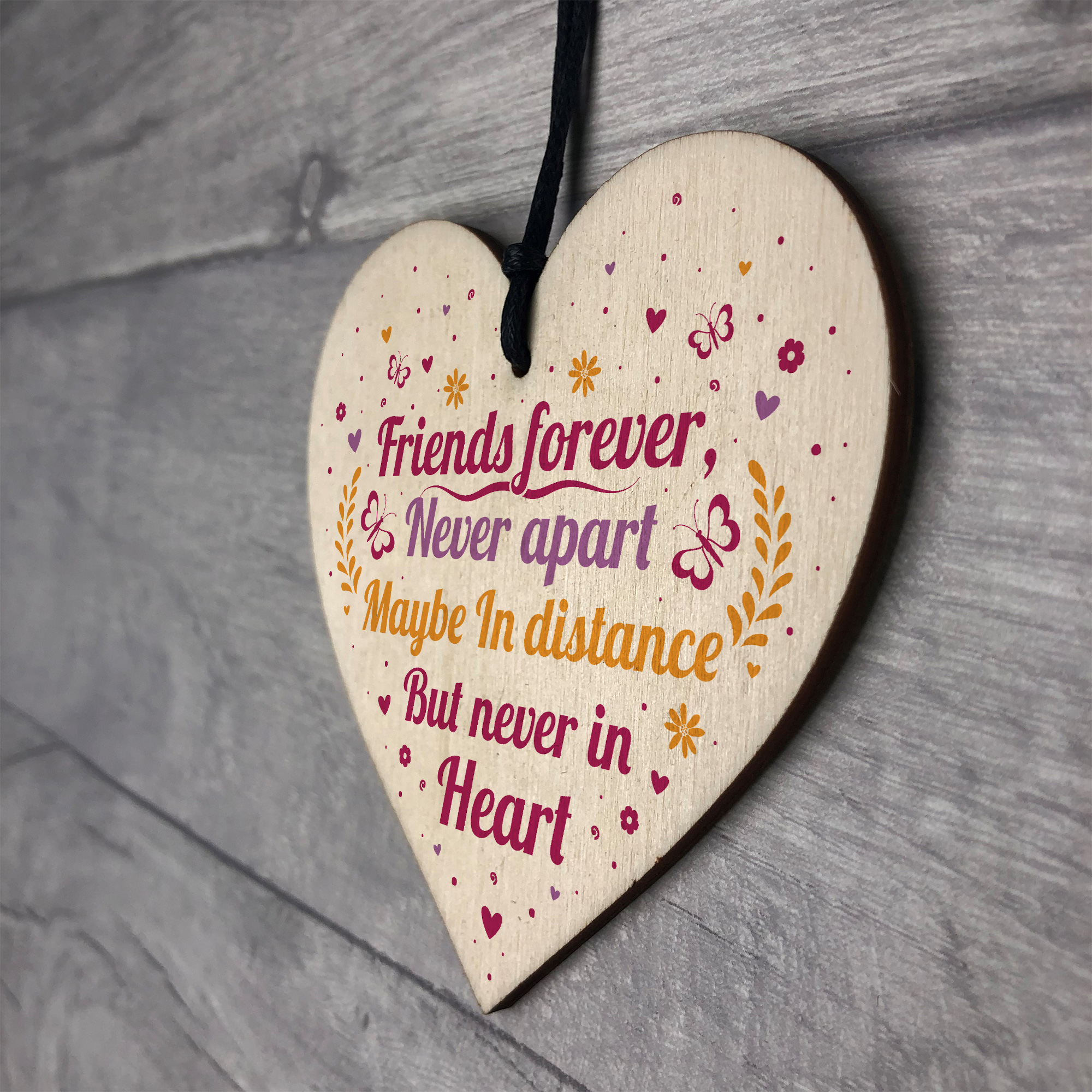 Friends Forever Handmade Wooden Heart Sign Friendship Best Friend Gift ...