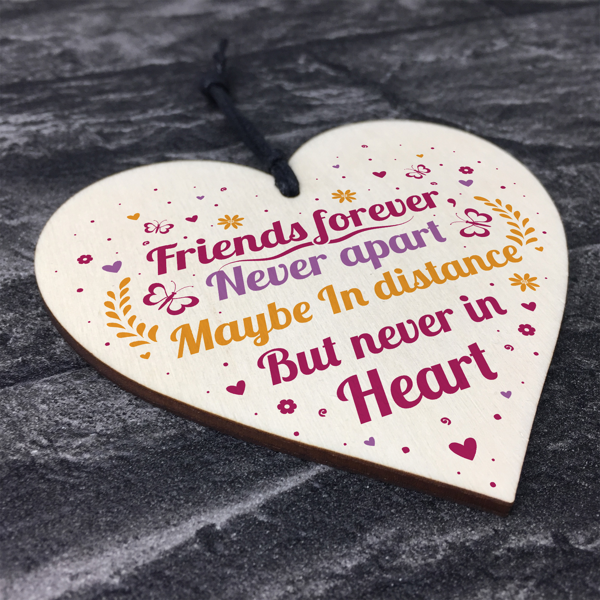 Friends Forever Handmade Wooden Heart Sign Friendship Best Friend Gift ...