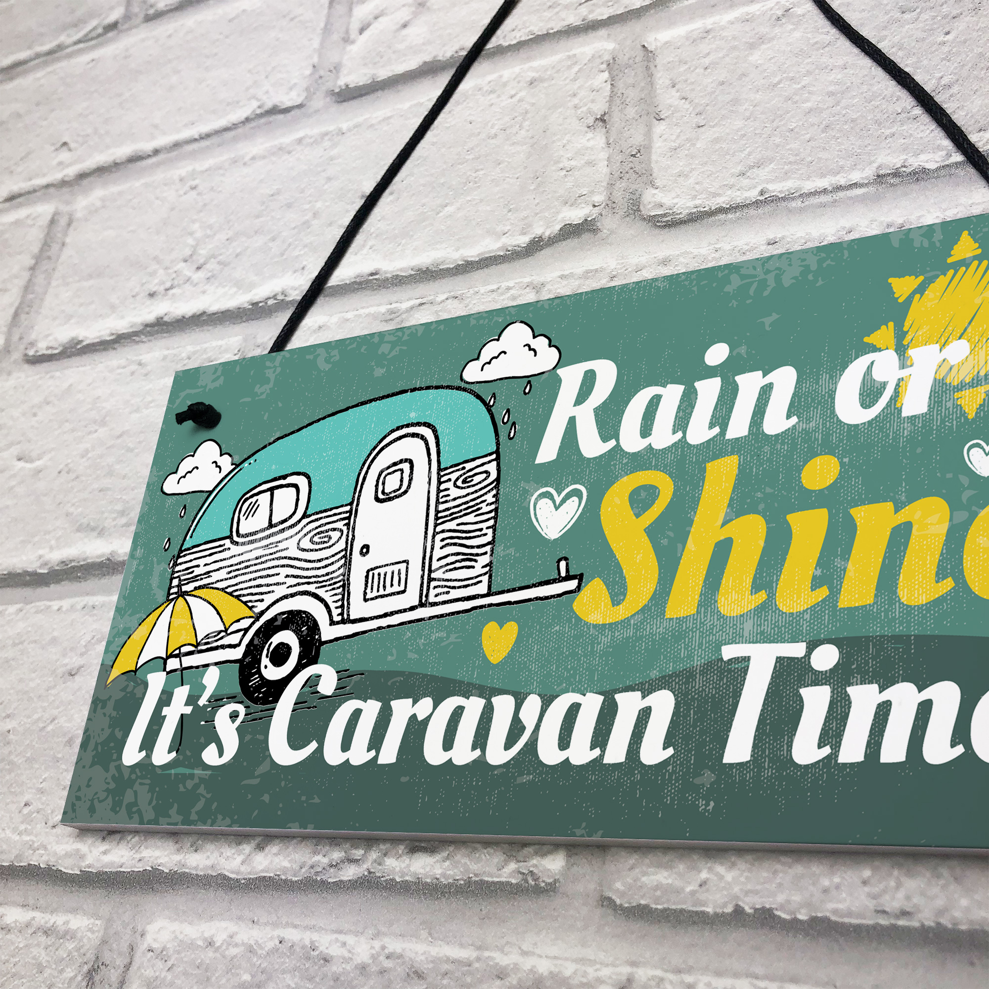 Funny Caravan Sign Caravan Time Novelty Hanging Door Wall Plaque ...