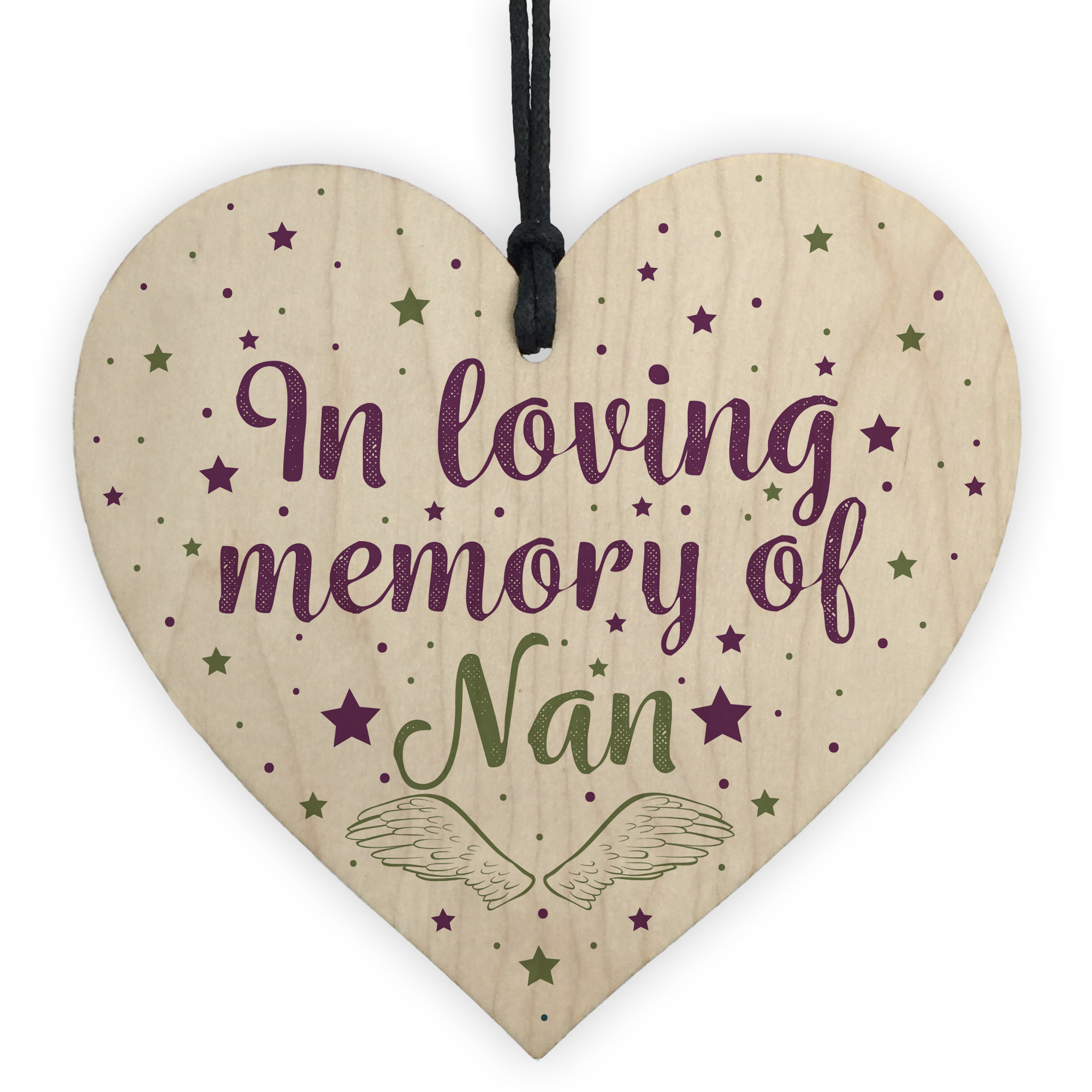 NAN Memorial Plaques Heart Christmas Bauble Nanny Gifts For Nan Sign ...