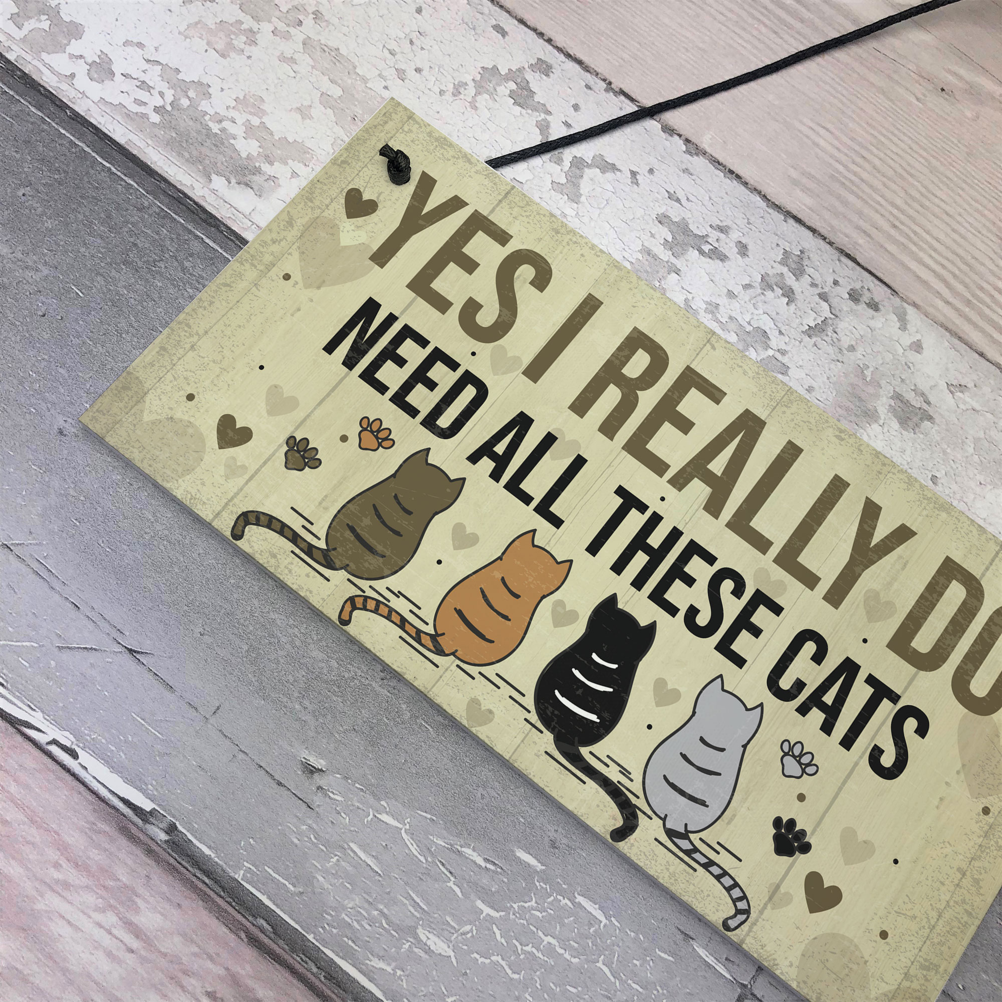 Really Do Need All These Cats Sign Home Funny Crazy Cat Lady Sign Pet ...