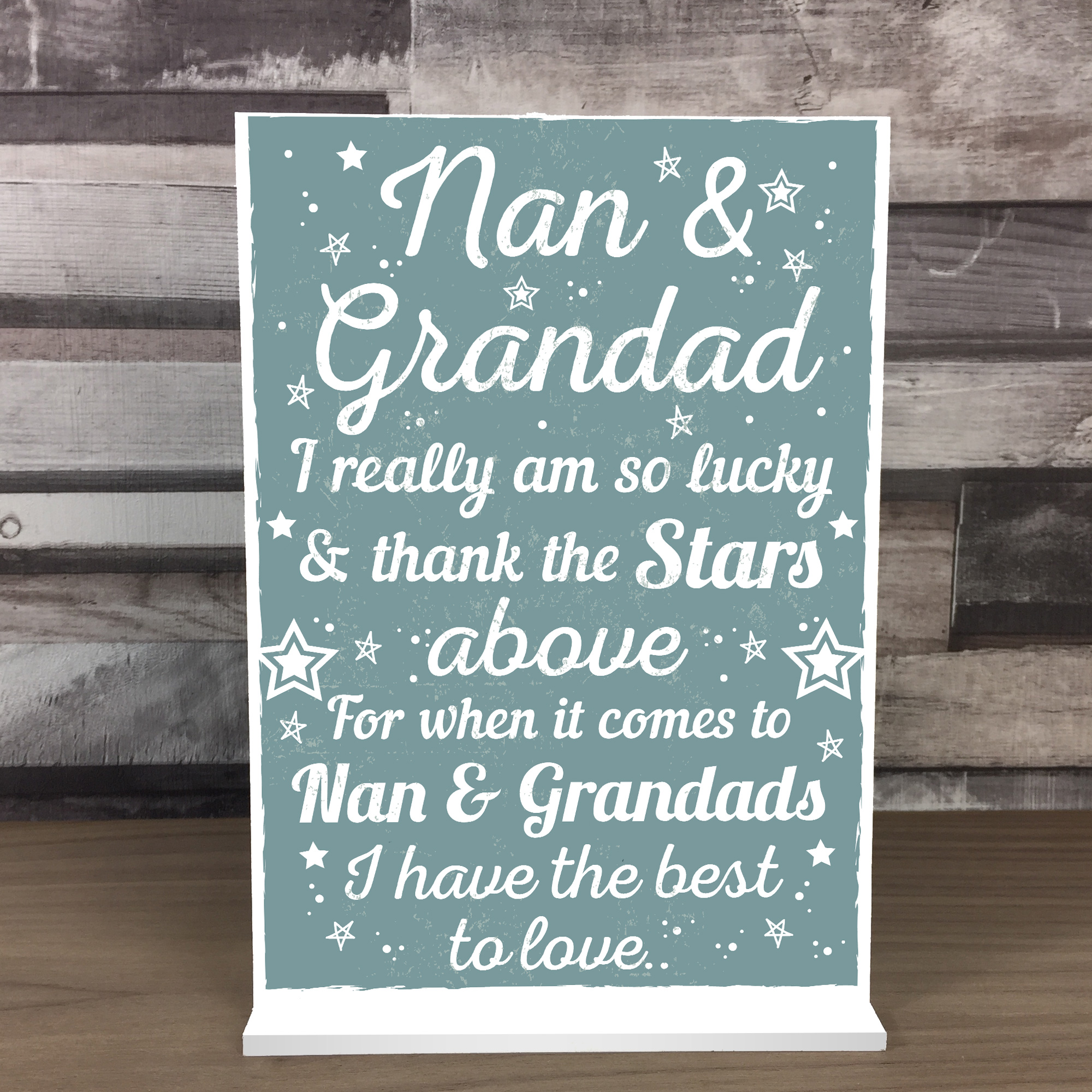 Best Nan And Grandad Gift Home Standing Plaque Grandparent Sign ...