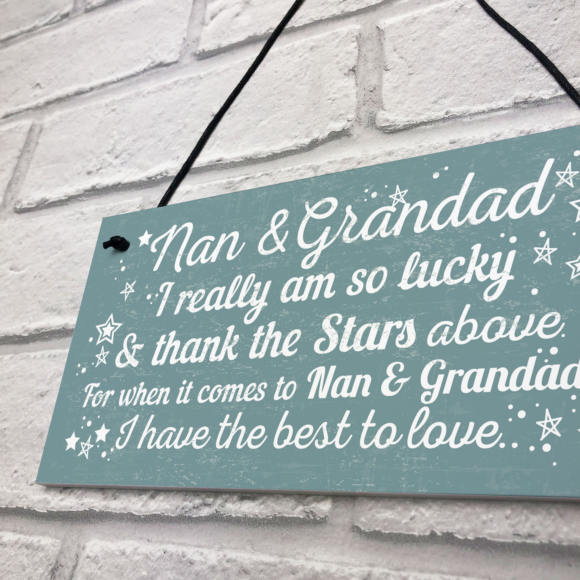 Best Nan And Grandad Gift Home Plaque Grandparent Sign Keepsake THANK ...