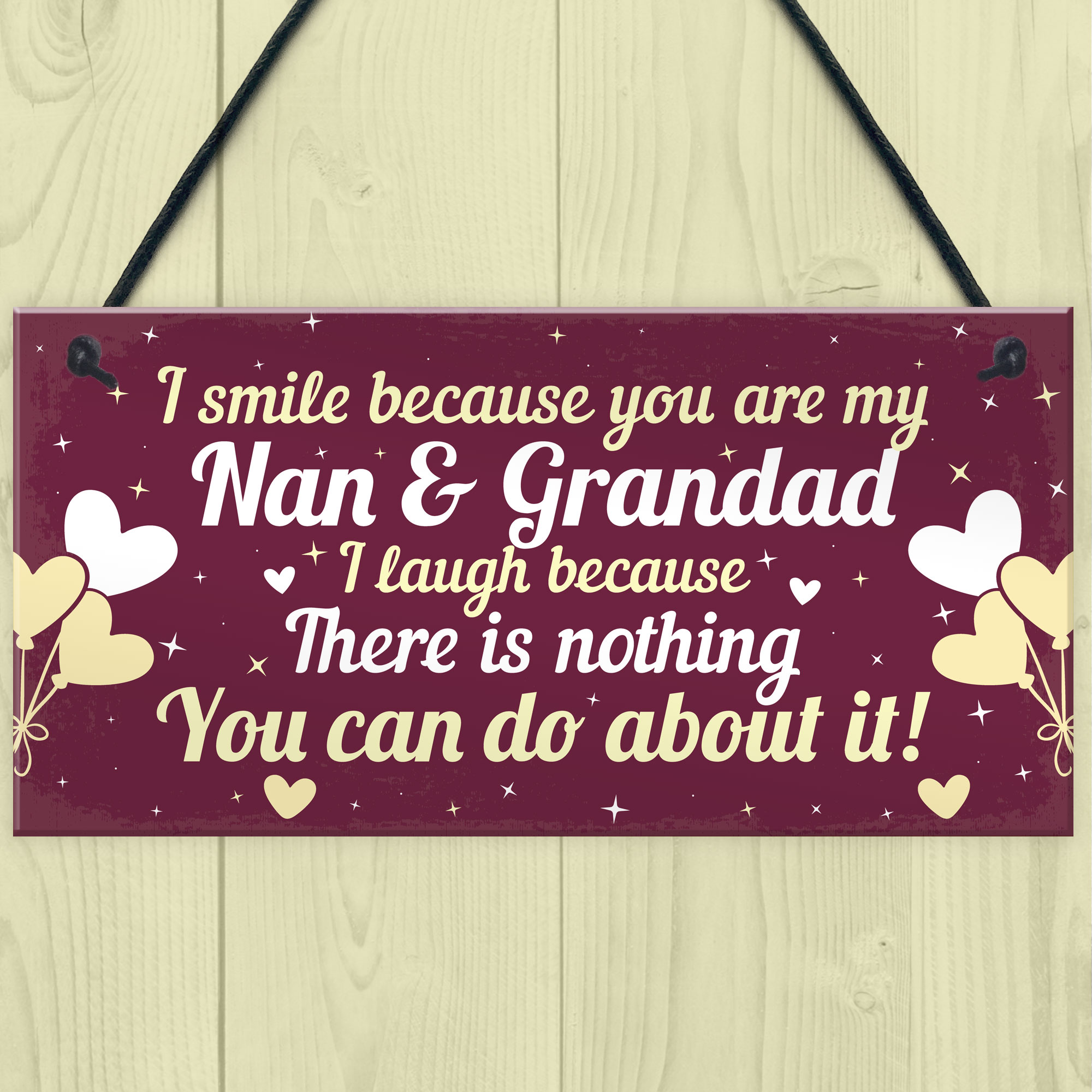 Funny Nan And Grandad Gift Plaque Novelty Grandparents Gift From ...
