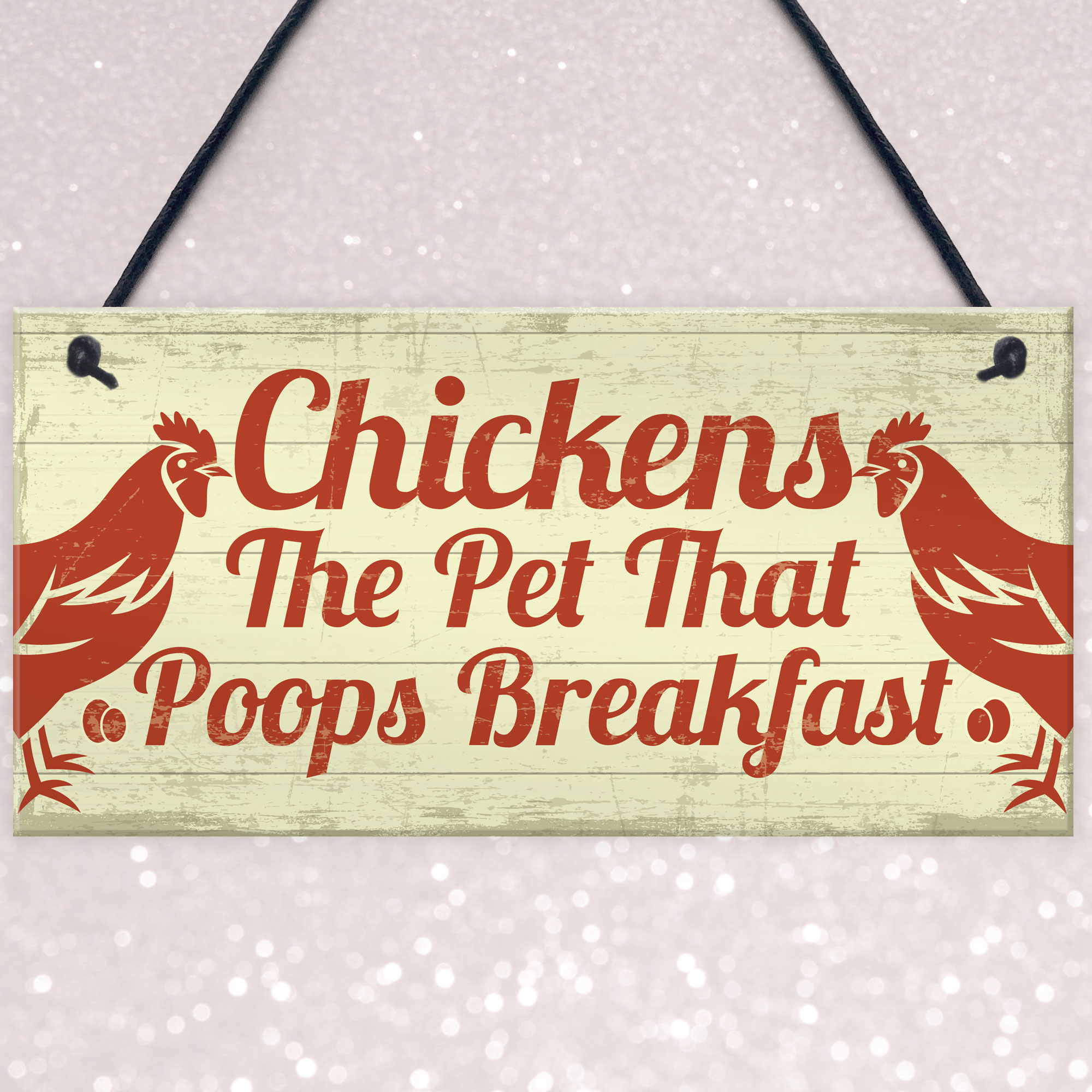 Funny Chicken Signs For Coop Garden Gate Home Novelty Plaque Pet Animal ...