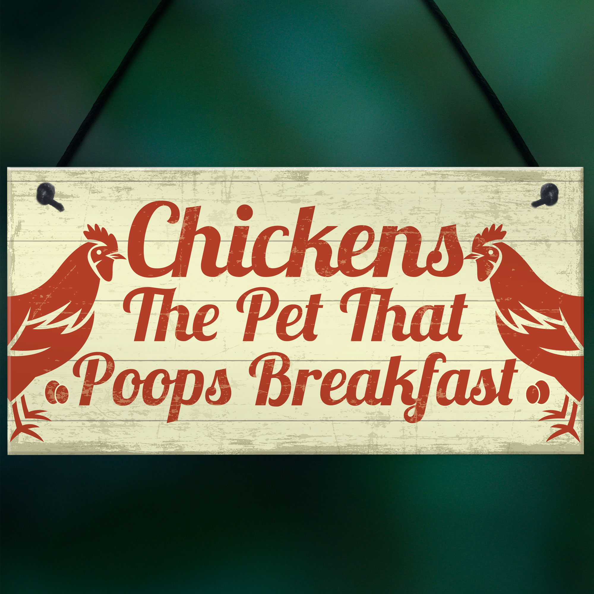 Funny Chicken Signs For Coop Garden Gate Home Novelty Plaque Pet Animal ...