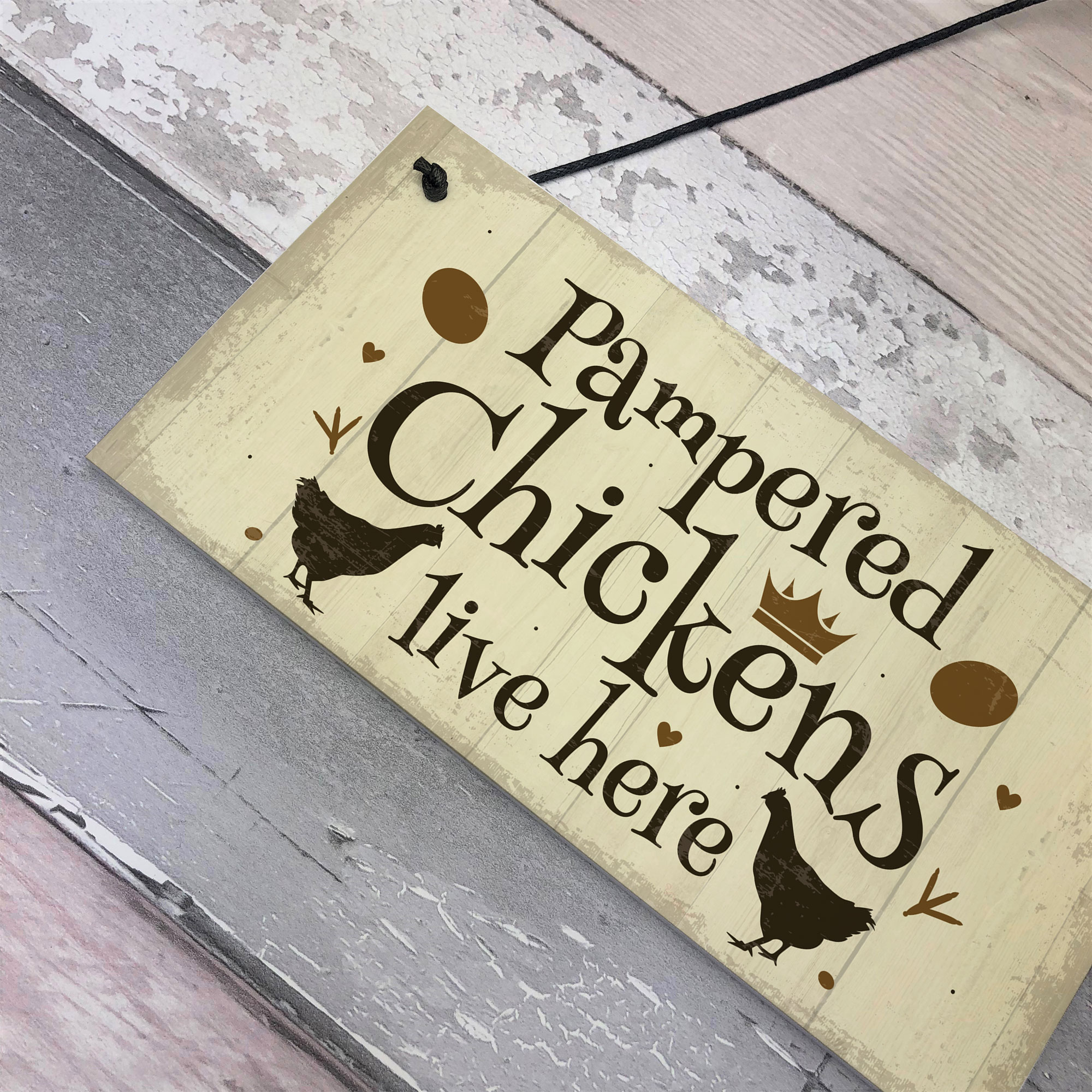 Chicken Coop Sign Outdoor Garden Plaque Hanging Door Wall Sign Chicken ...