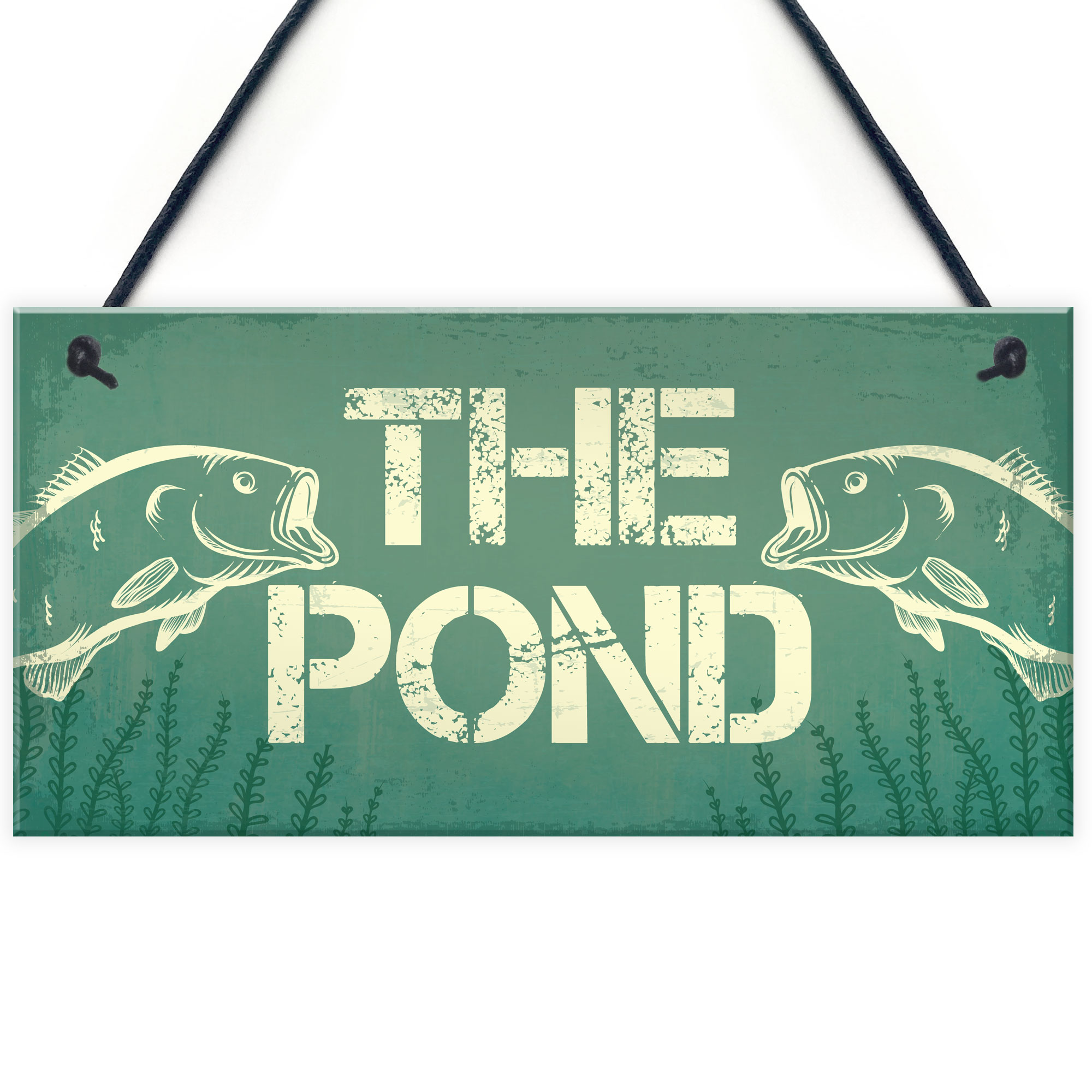 Fishing THE POND Sign Novelty Garden Plaque Gifts For Dad Grandad ...
