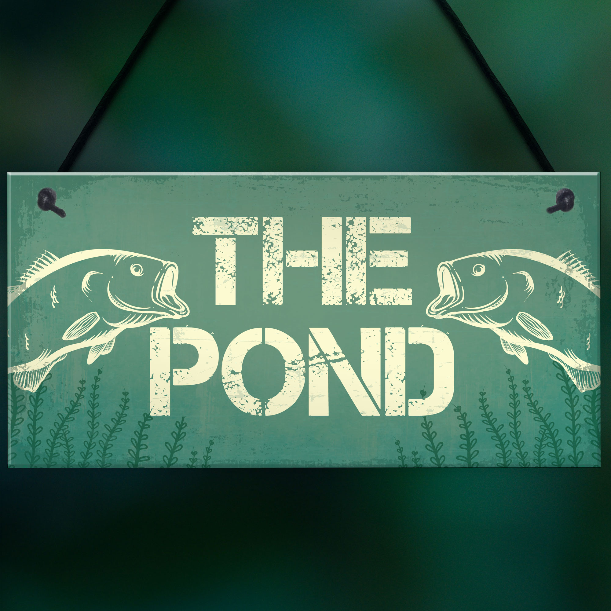 Fishing THE POND Sign Novelty Garden Plaque Gifts For Dad Grandad ...
