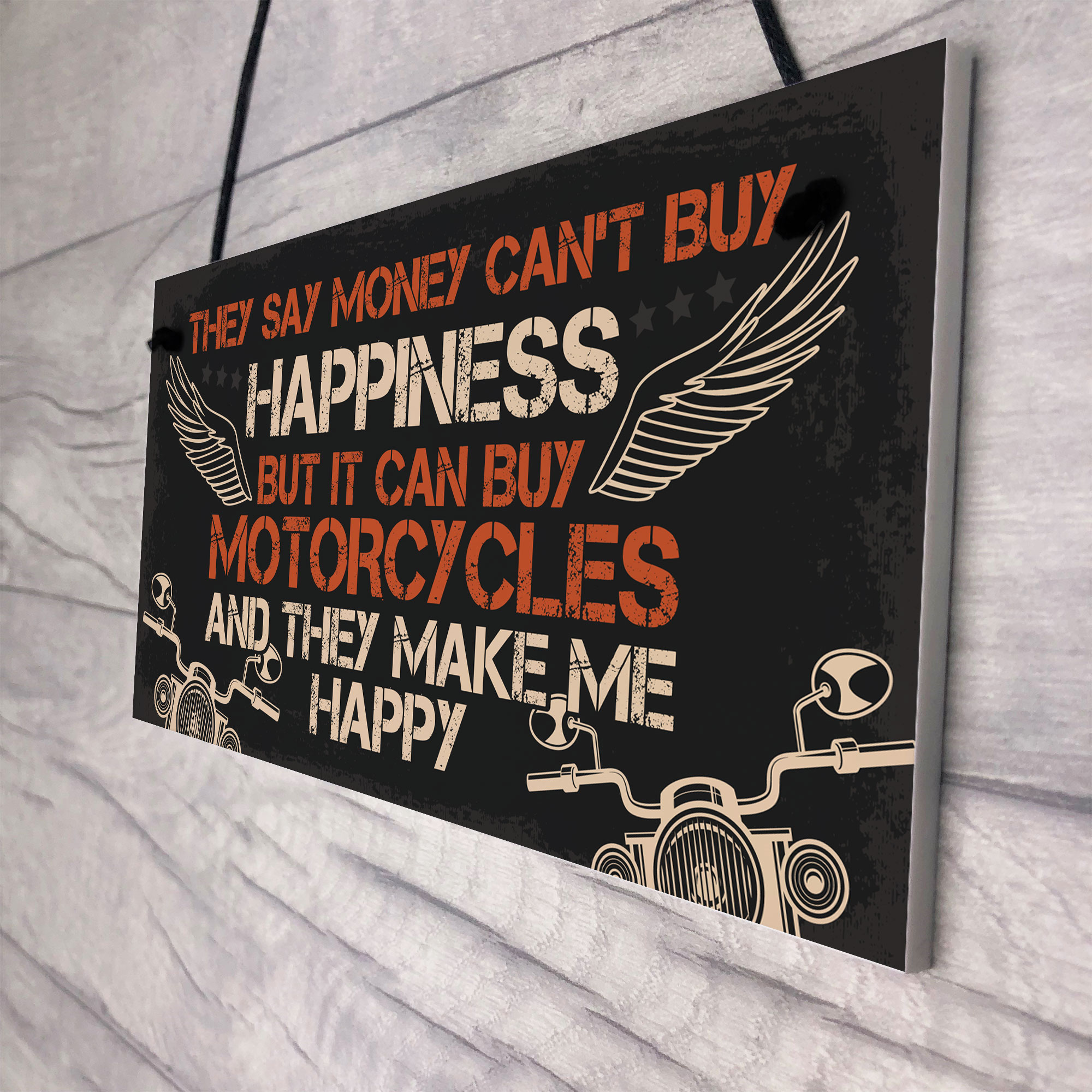 MOTORCYCLE Sign Hanging Plaque Bikers Gift For Dad Grandad Brother ...