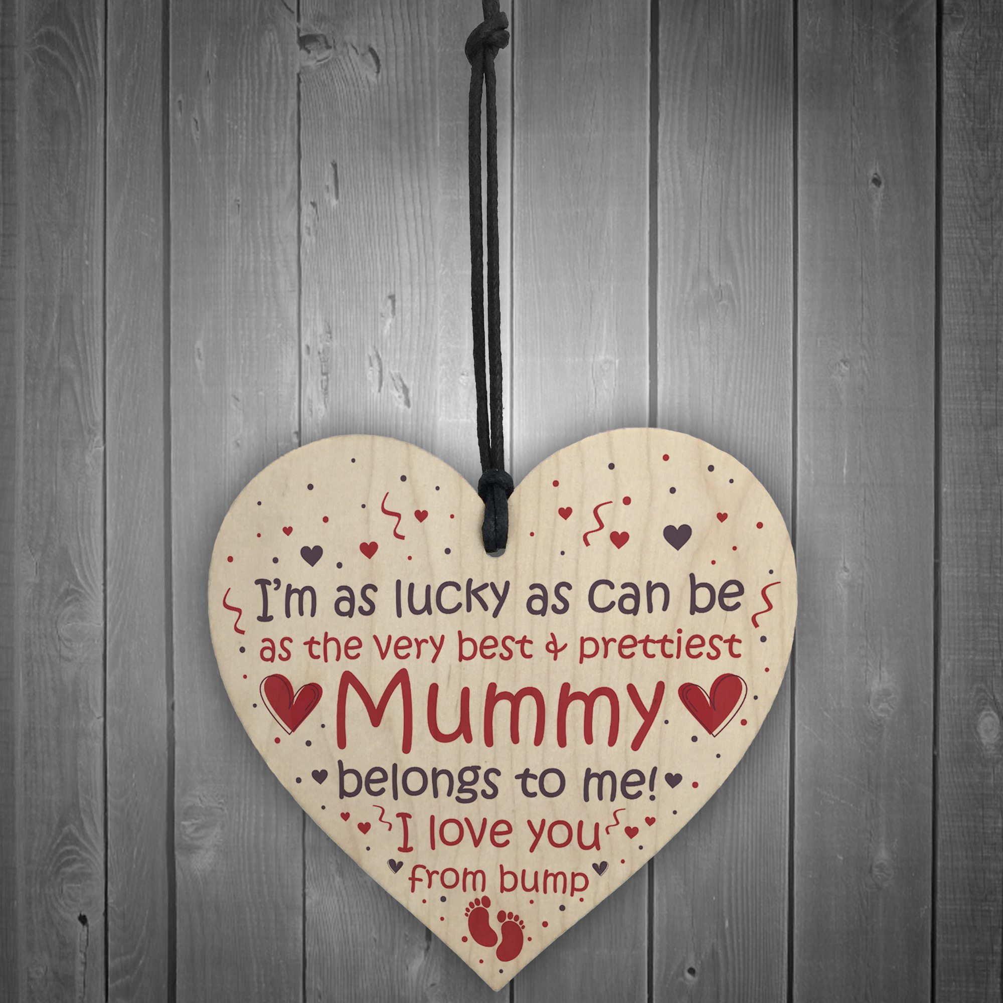 Mummy To Be Gifts Wooden Heart Mothers Day Gift Mummy To Be From Bump ...