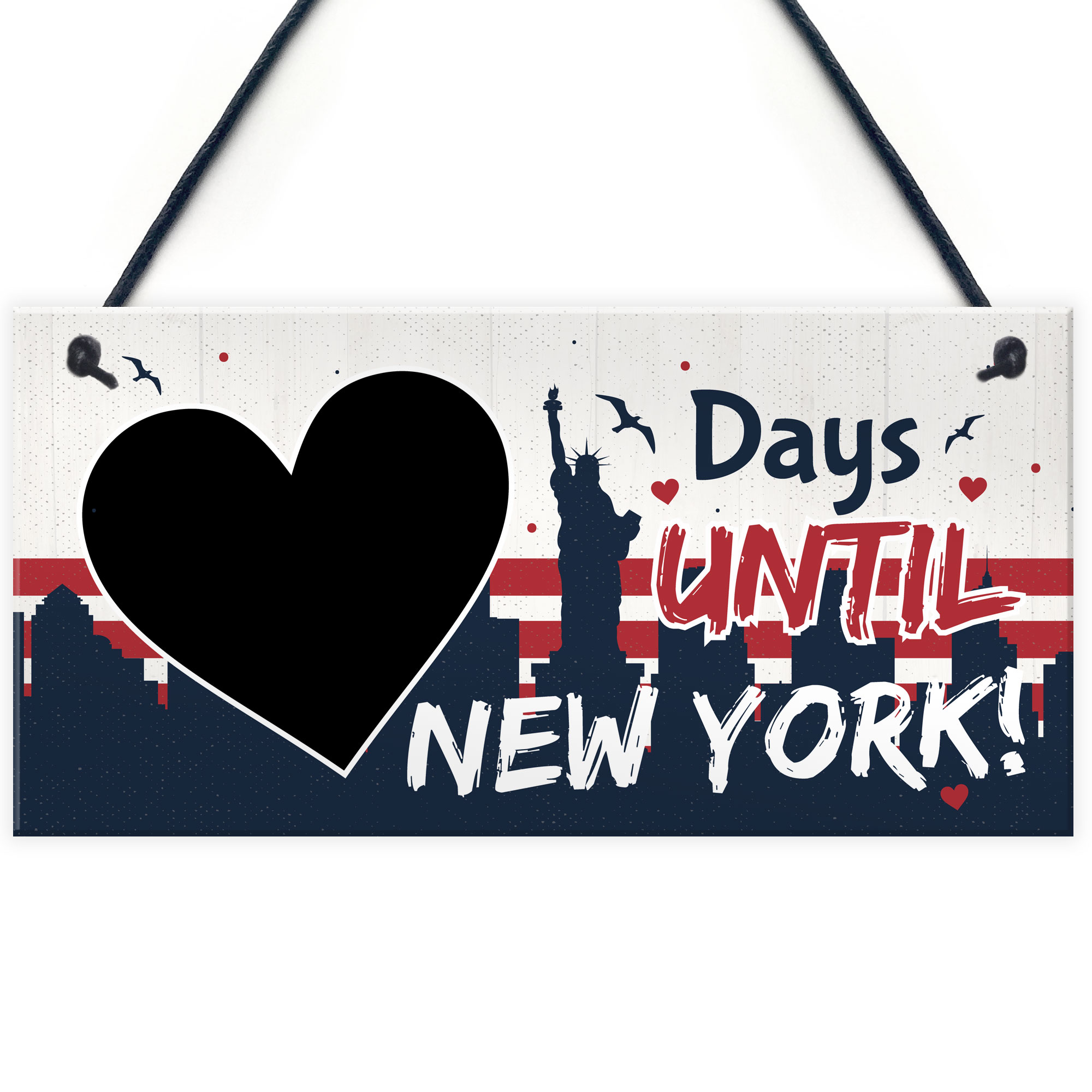 Chalkboard Days Until New York America Holiday Countdown Plaque Sign ...