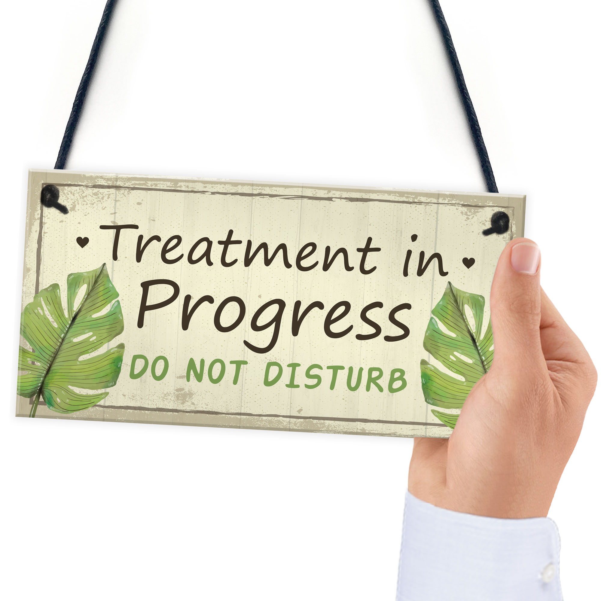 TREATMENT IN PROGRESS Do Not Disturb Shabby Chic Hanging Door Sign ...