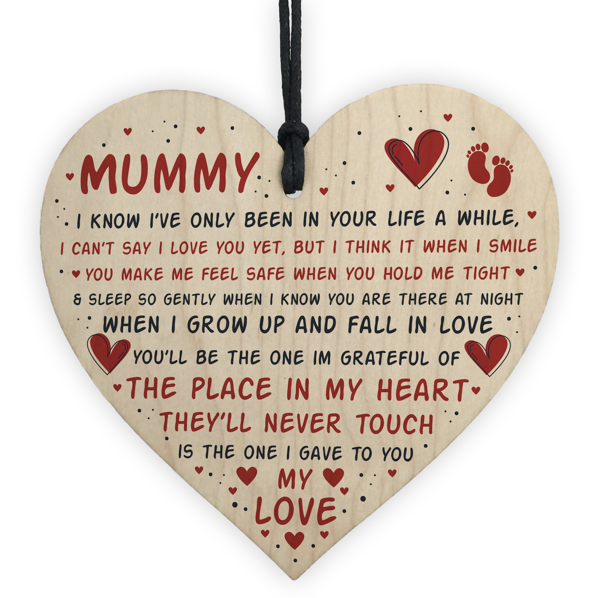 Mothers Day Gift For New Mummy Wooden Heart Mummy To Be Gift Special ...