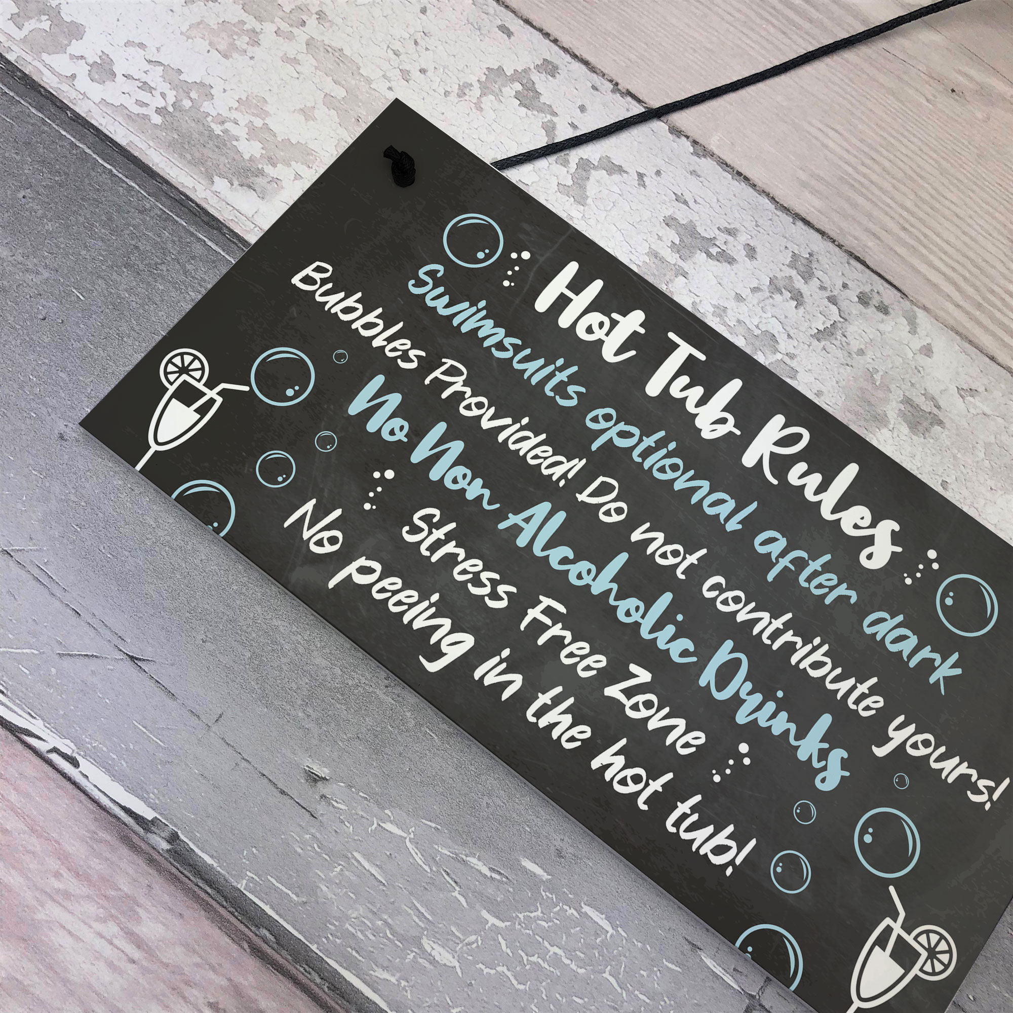 HOT TUB RULES Sign Hot Tub Signs And Plaques Shed Sign Summer House ...