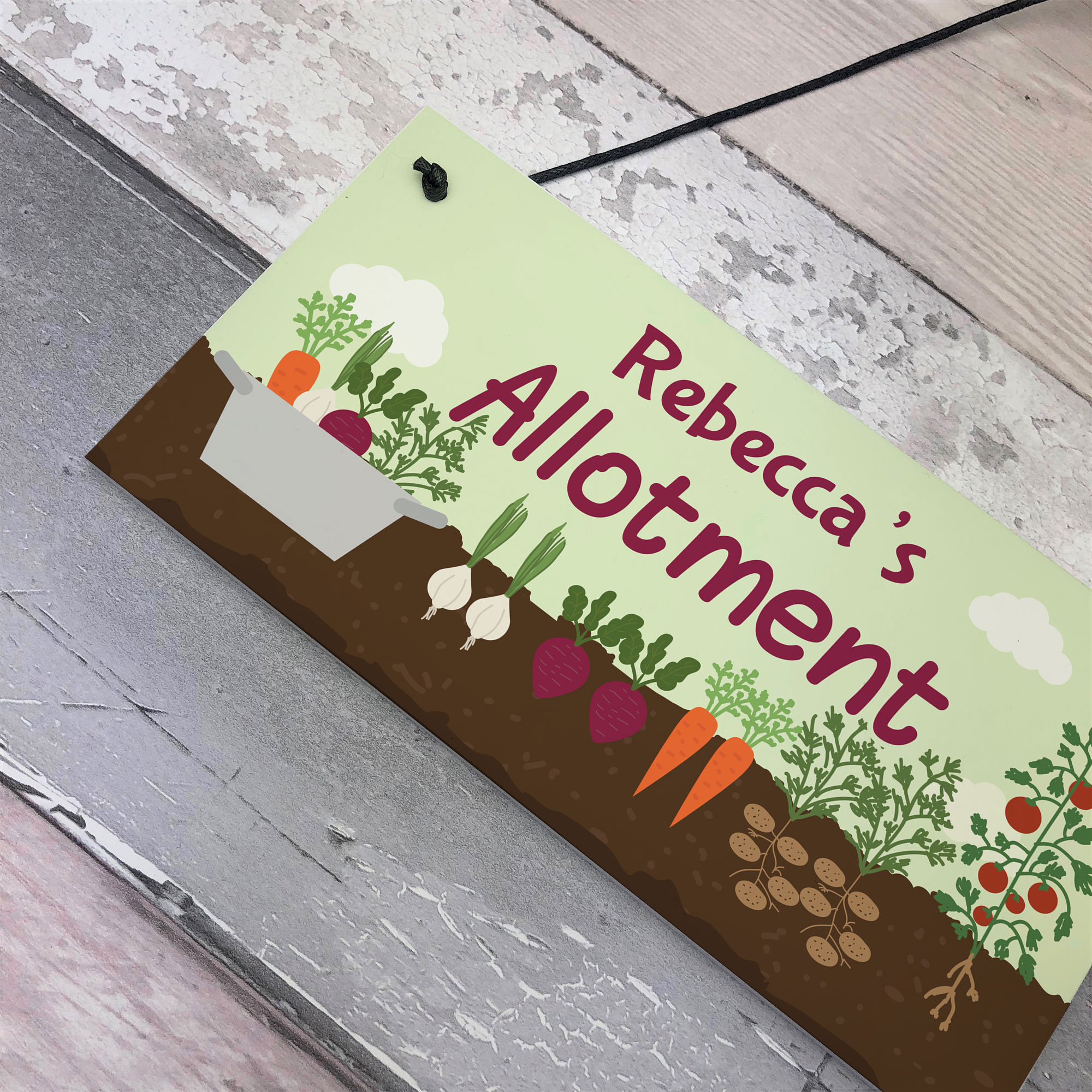 PERSONALISED Allotment Sign ANY NAME Garden Signs And Plaques Shed Sign ...