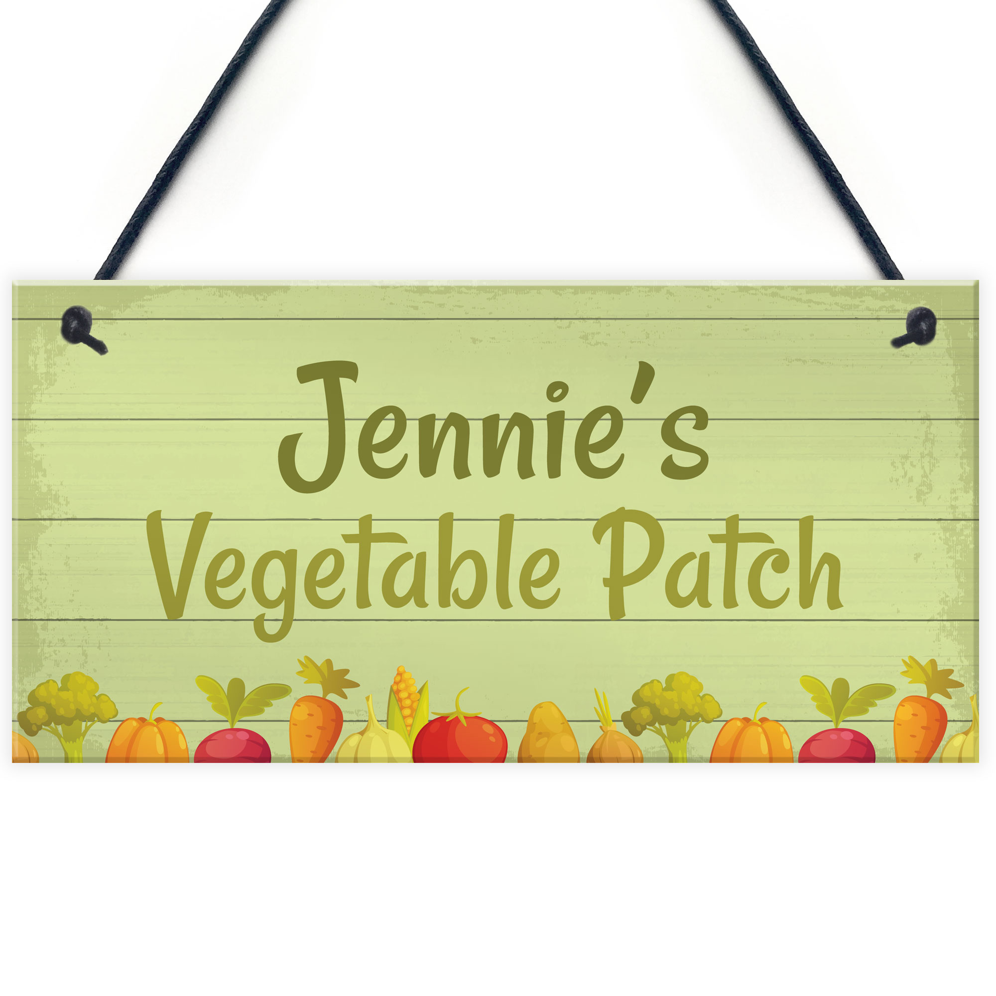 PERSONALISED Vegetable Patch Sign Garden Sign Summer House Plaque Gifts ...