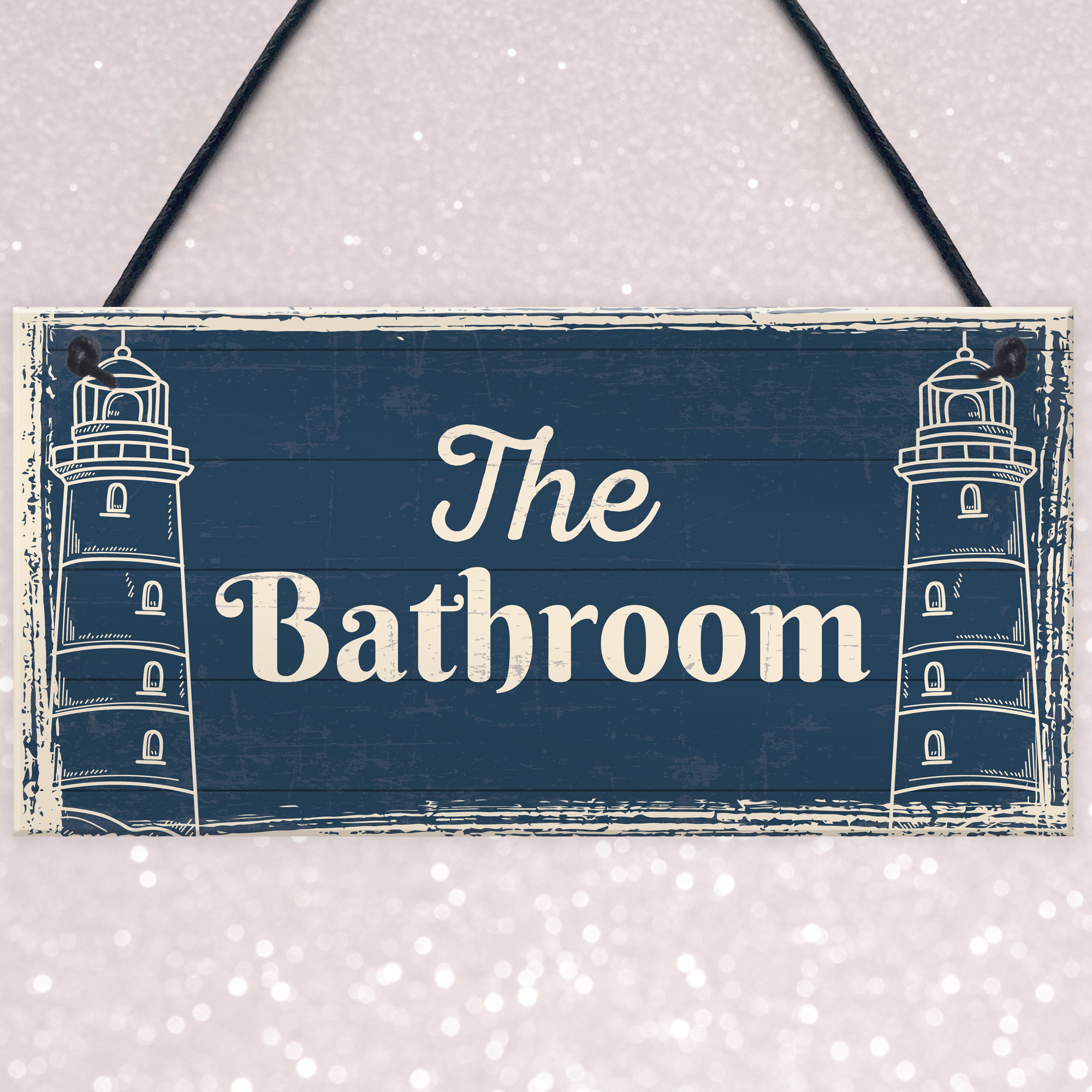 The Bathroom Nautical Theme Bathroom Sign Decorations Shabby Chic ...