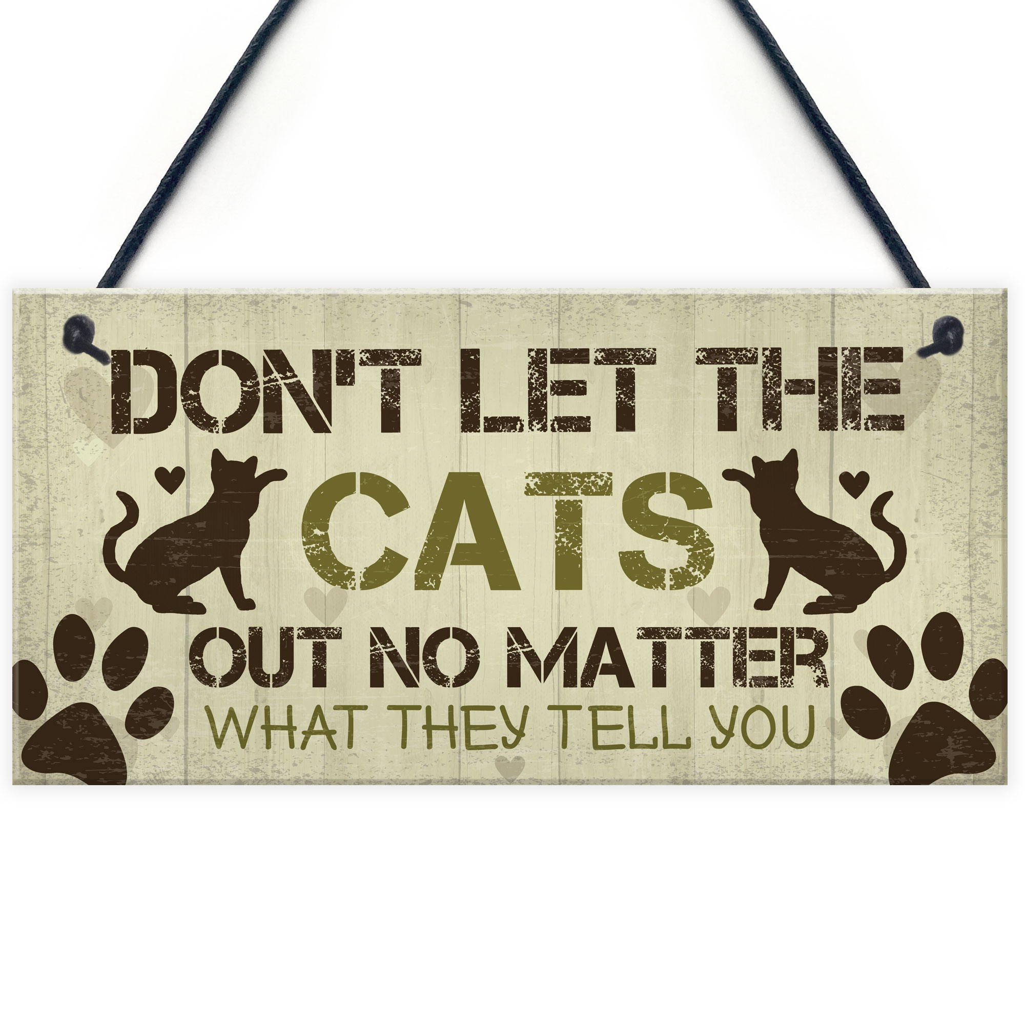 Funny Cat Signs And Plaque Cat Signs For Home Funny Cat Gift Pet Sign ...