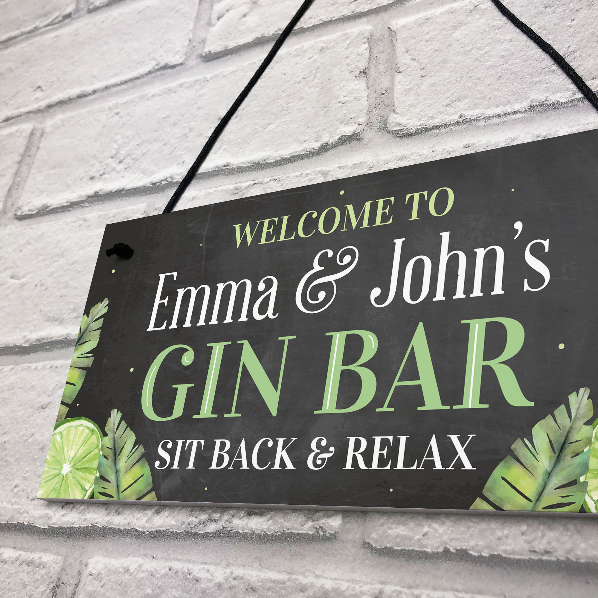 Quirky Gin Bar Sign PERSONALISED Gin Bar Sign Home Bar Sign Pub Garden ...