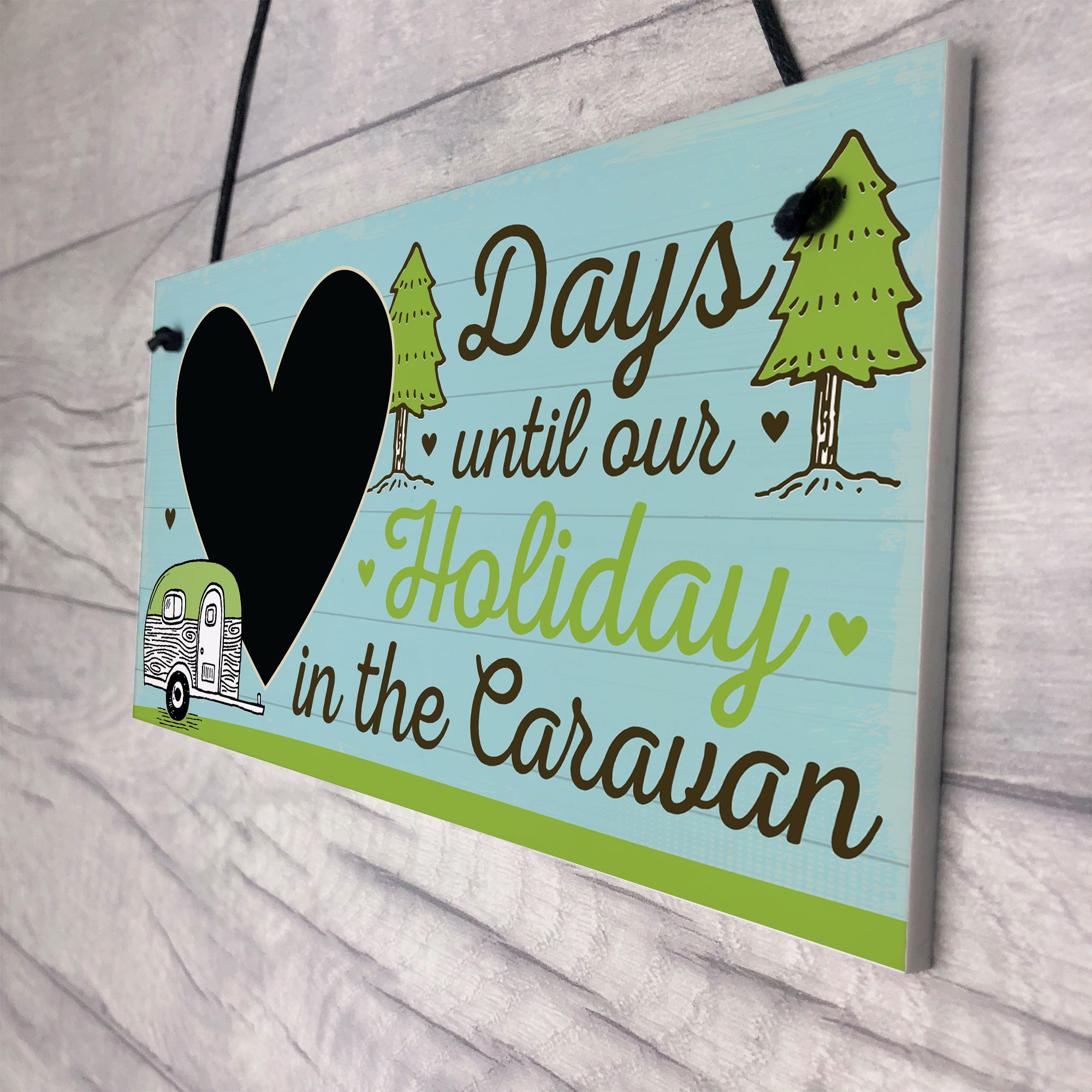 CHALKBOARD Countdown To Caravan Holiday Caravan Sign Funny Novelty ...