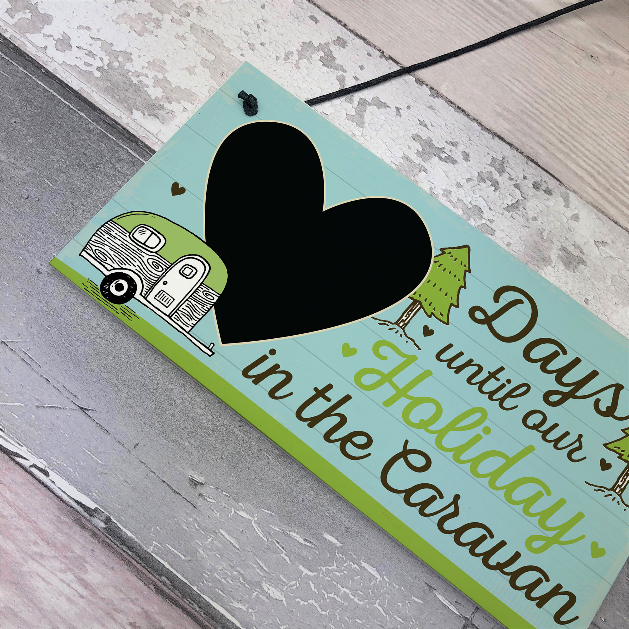 CHALKBOARD Countdown To Caravan Holiday Caravan Sign Funny Novelty ...