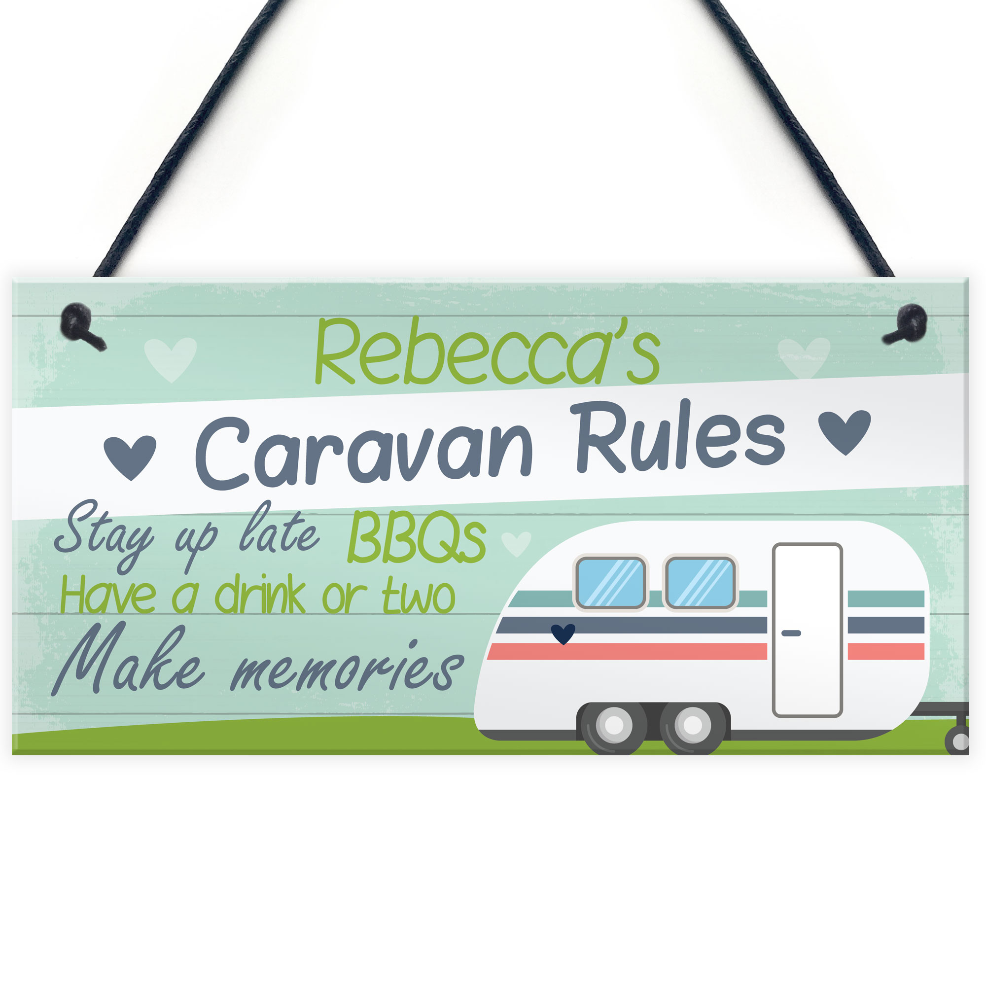 Caravan Sign PERSONALISED Any Name Caravan Camping Camper Plaque Gift ...