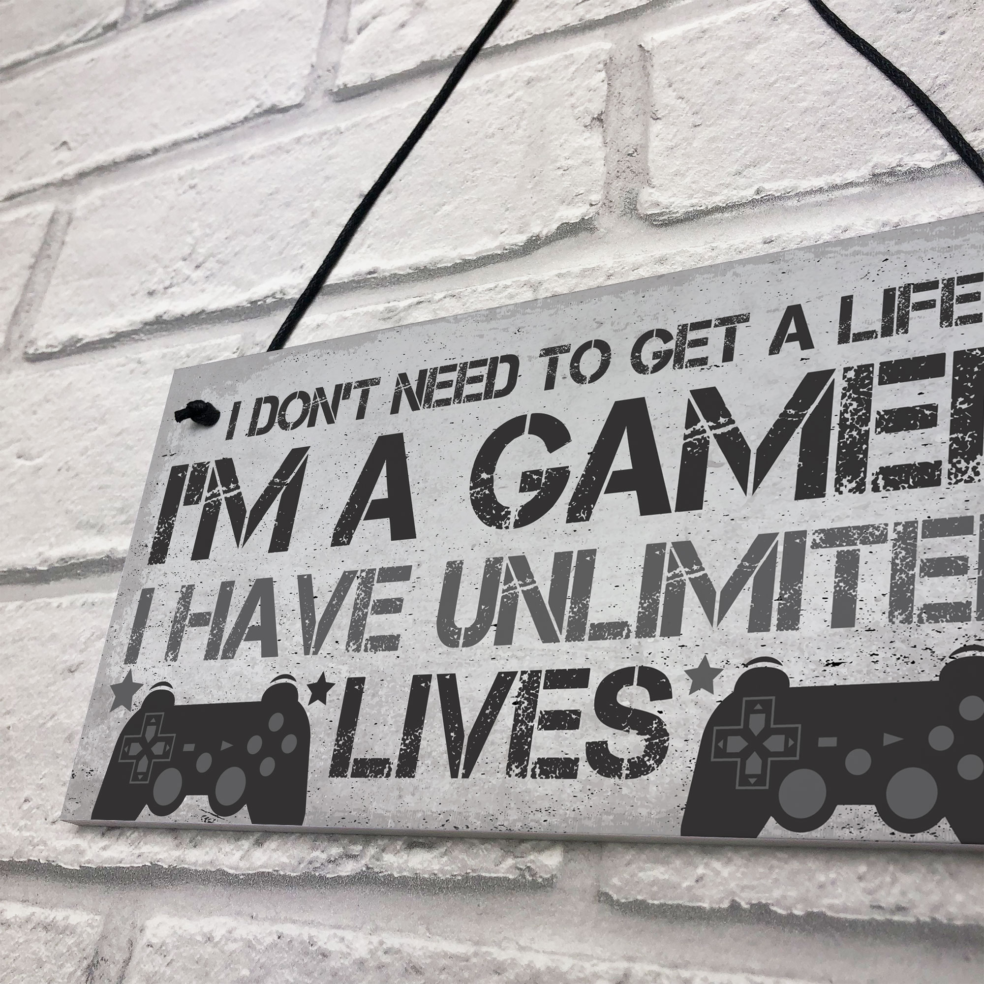 Gaming Sign For Wall Grey Gaming Sign For Boys Bedroom Wall Art Son ...
