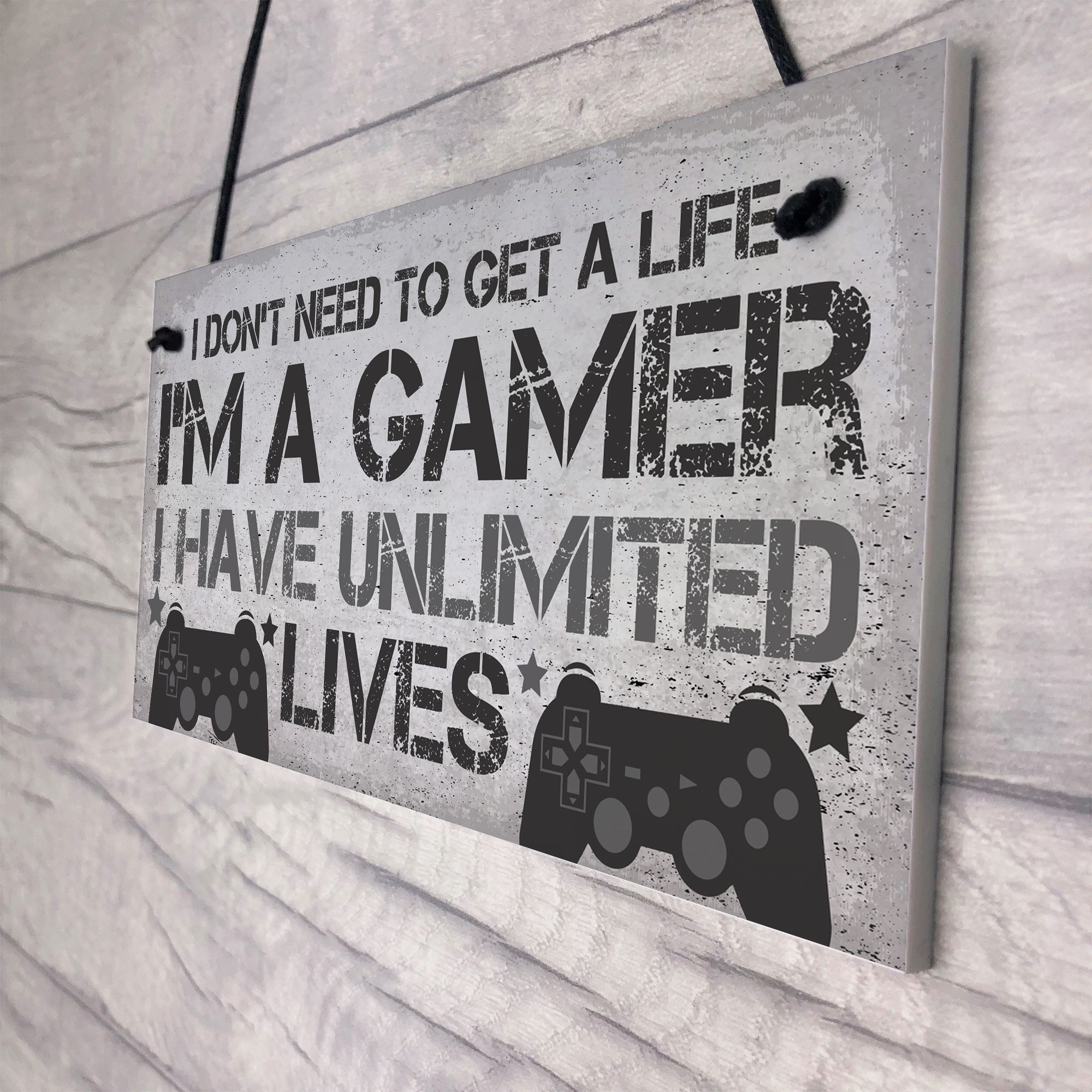 Gaming Sign For Wall Grey Gaming Sign For Boys Bedroom Wall Art Son ...