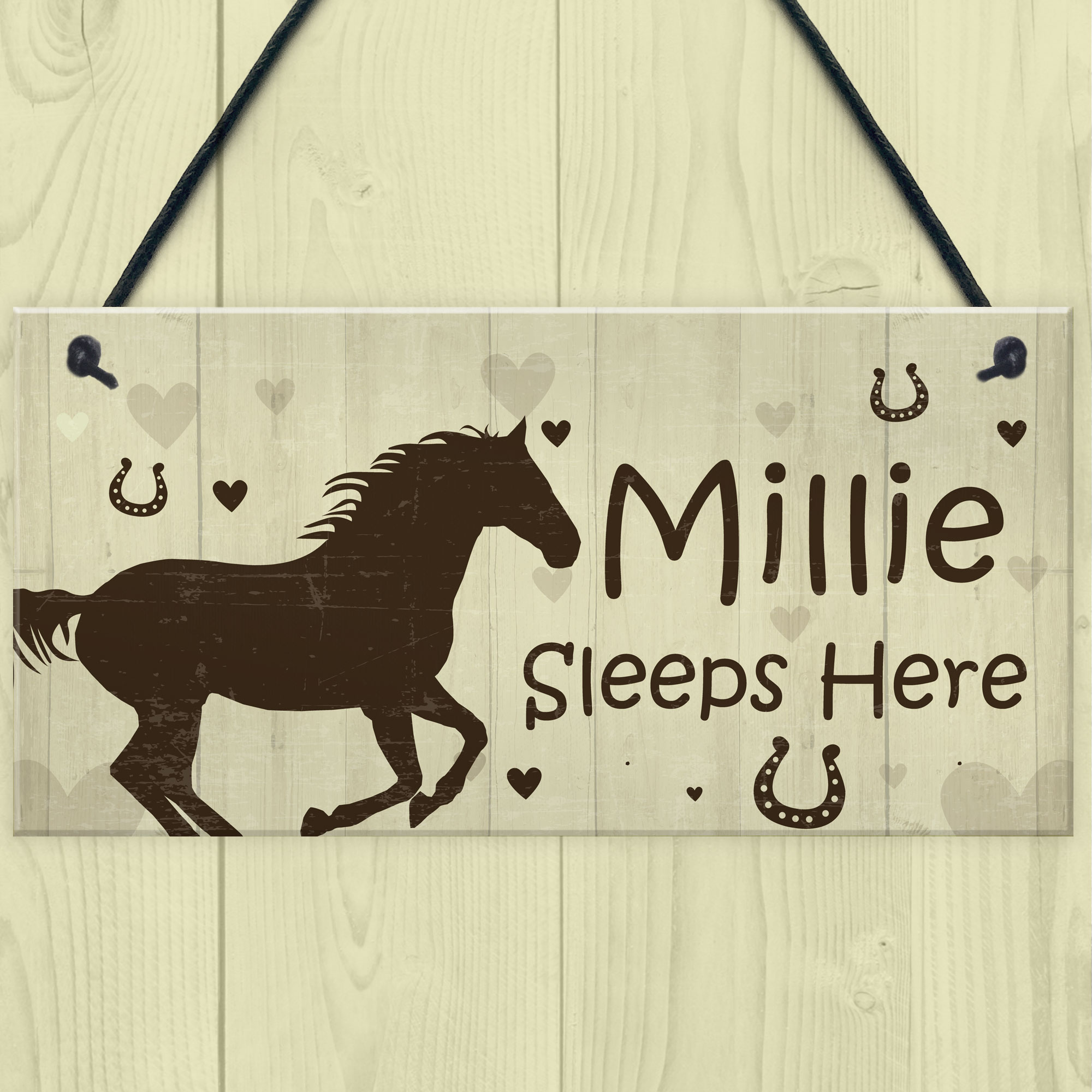 Horse Gift For Women Girls Personalised Stable Door Sign Friend Horse ...