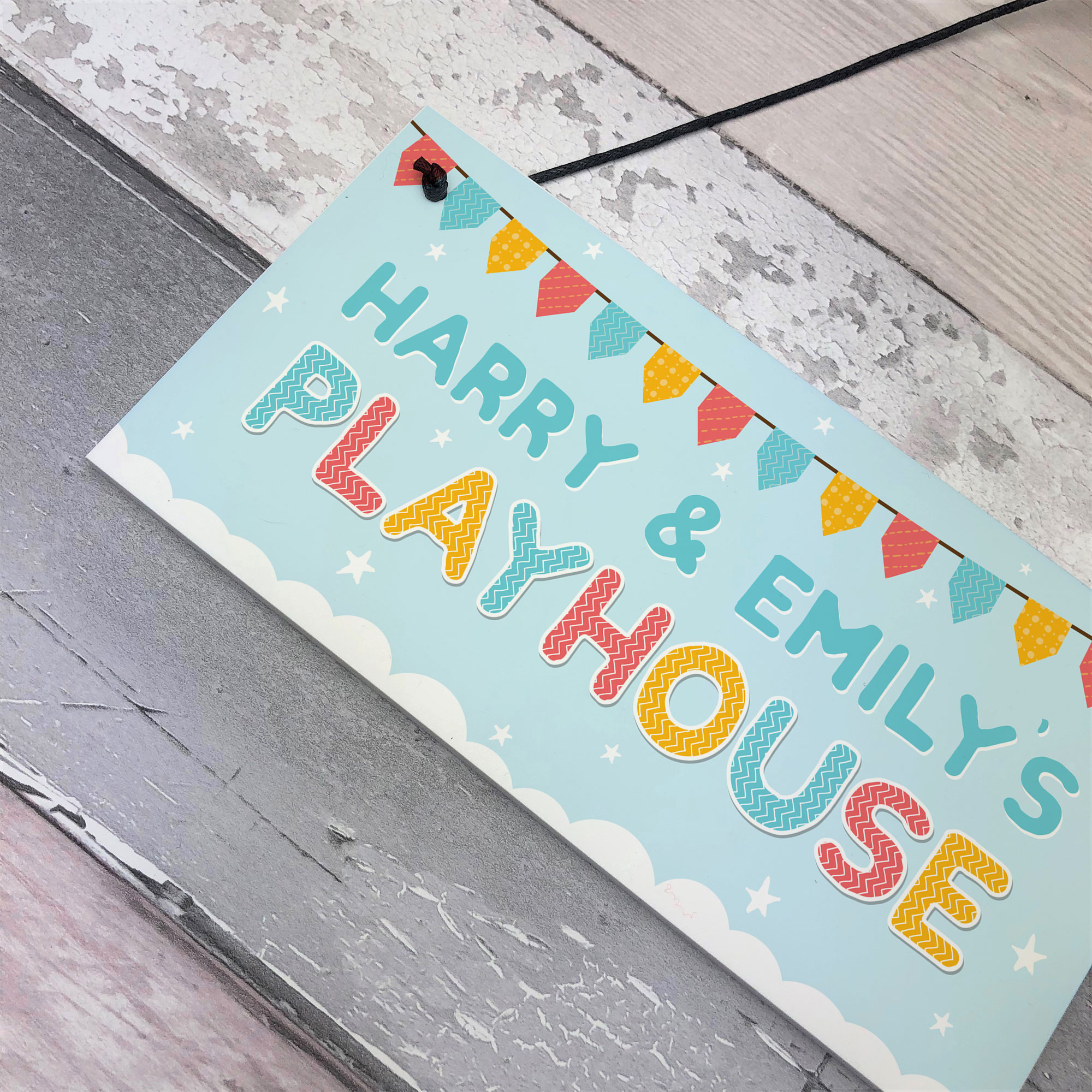 PERSONALISED Playhouse Hanging Sign Playroom Childrens Den Bedroom ...