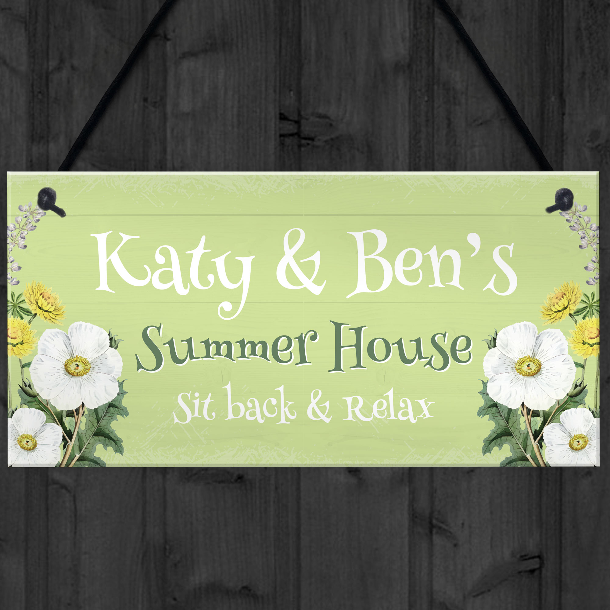 Personalised Summer House Sign Garden Sign Garden Shed Hanging Plaque ...
