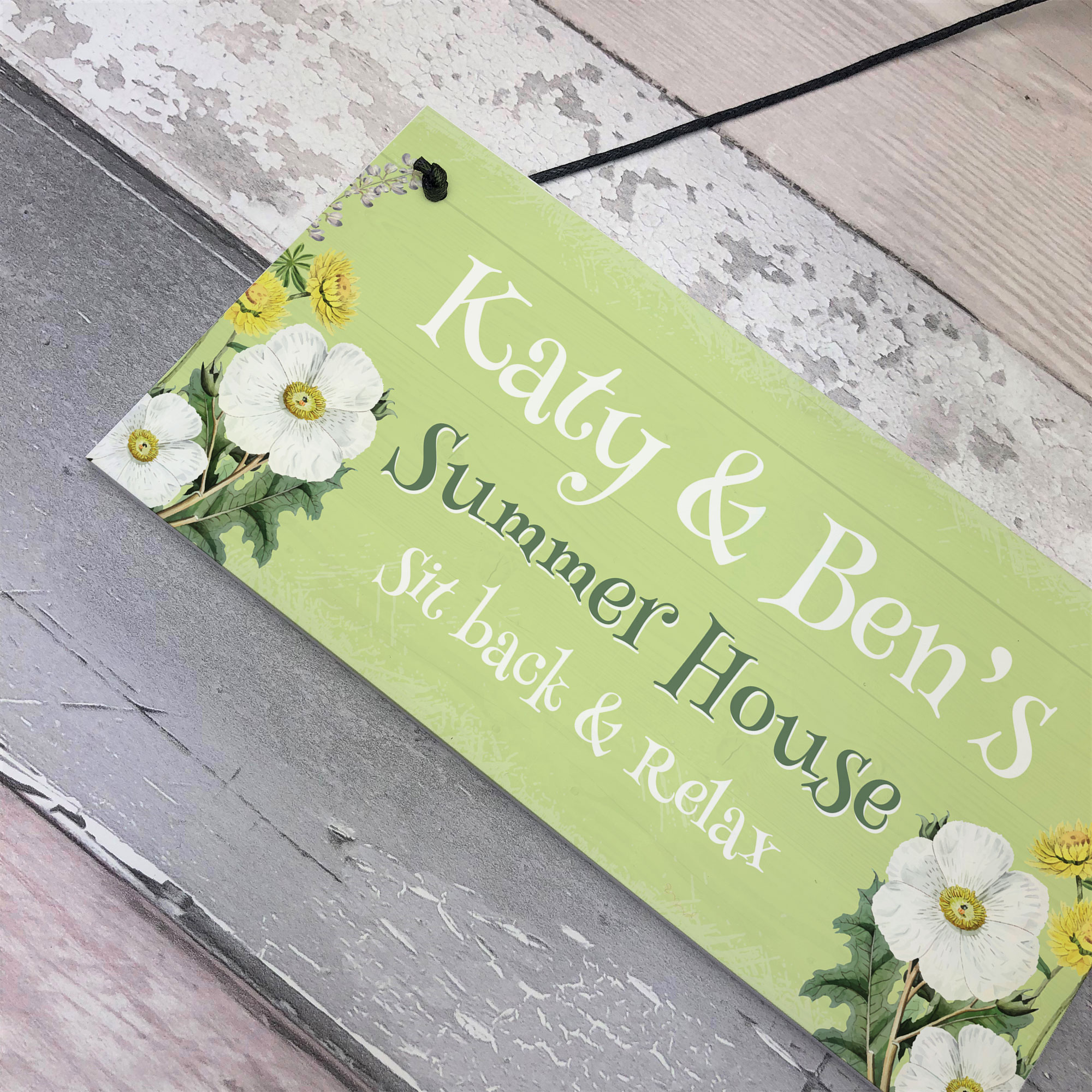 Personalised Summer House Sign Garden Sign Garden Shed Hanging Plaque ...